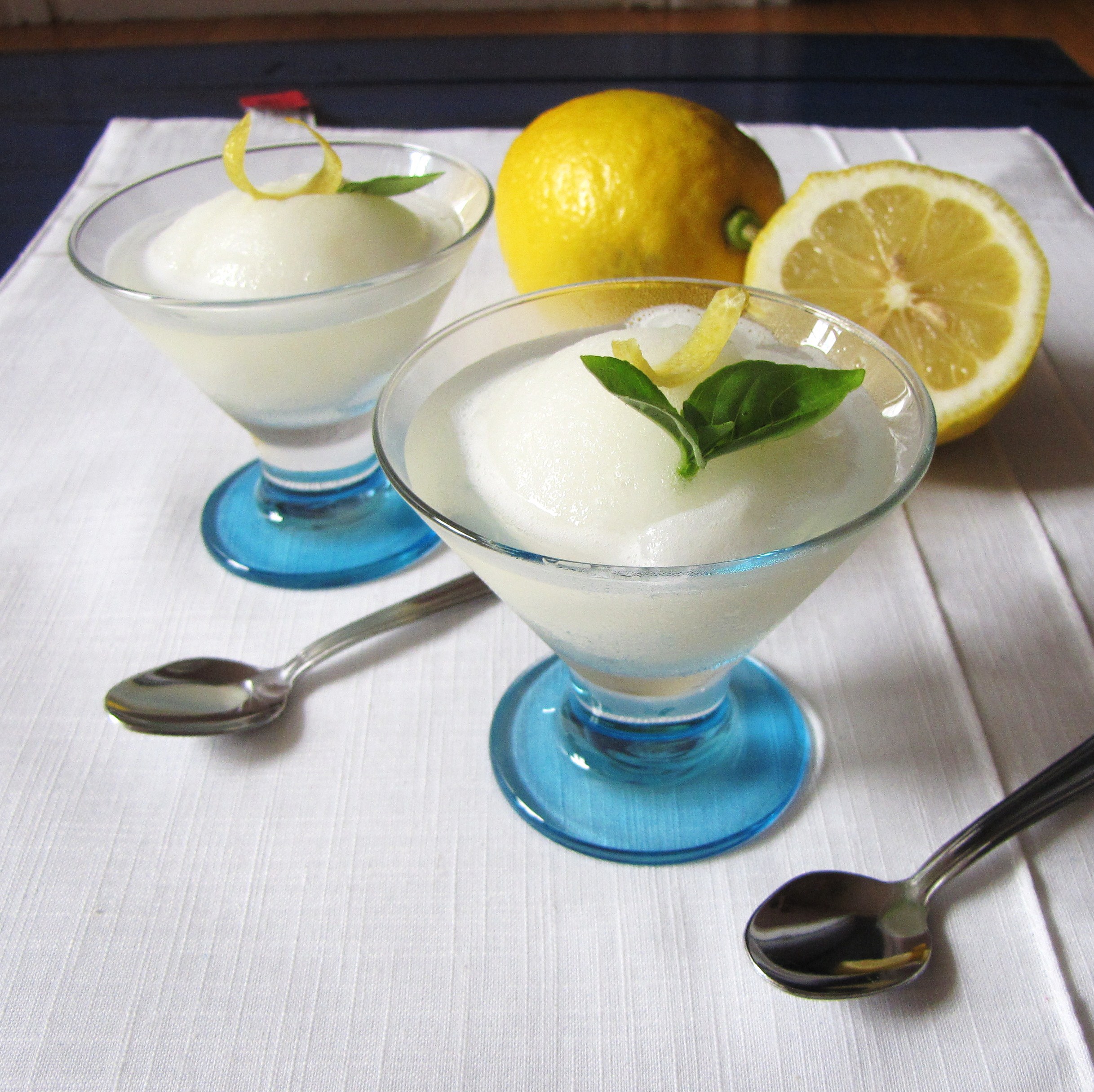 Lemon-Basil Sorbet - Dining and Cooking