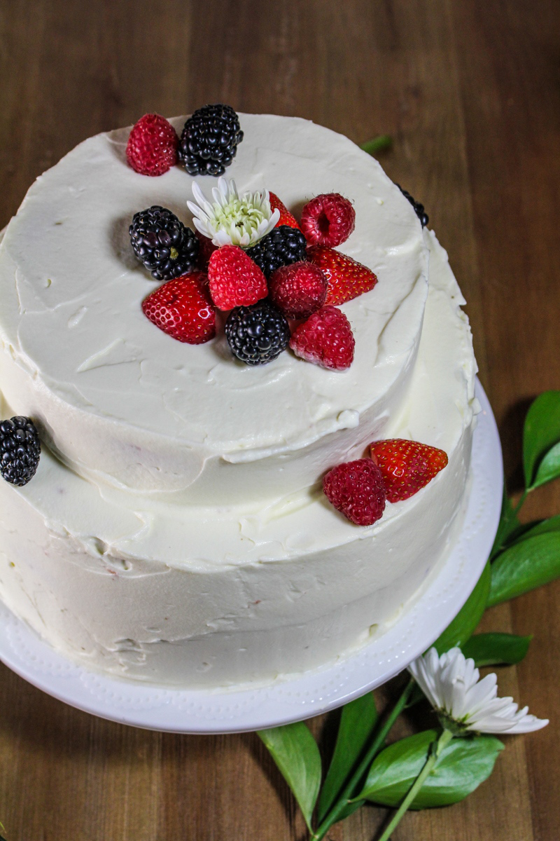 Angel-Food Layer Cake with Whipped Cream Cheese Frosting - Dining and ...
