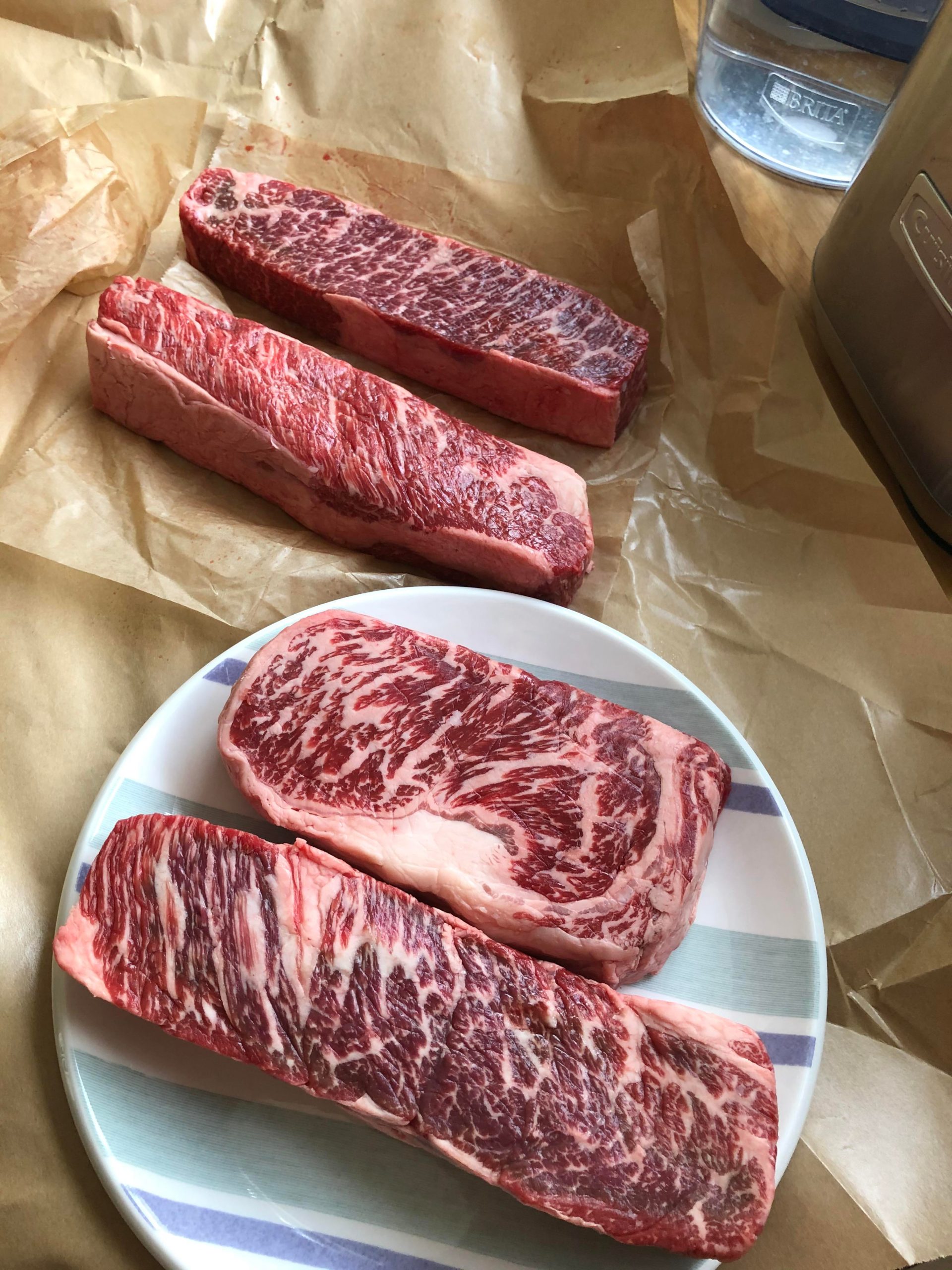 My Fathers Day dinner. Eataly’s SRF Waygu Ribeye and Zabuton. - Dining ...