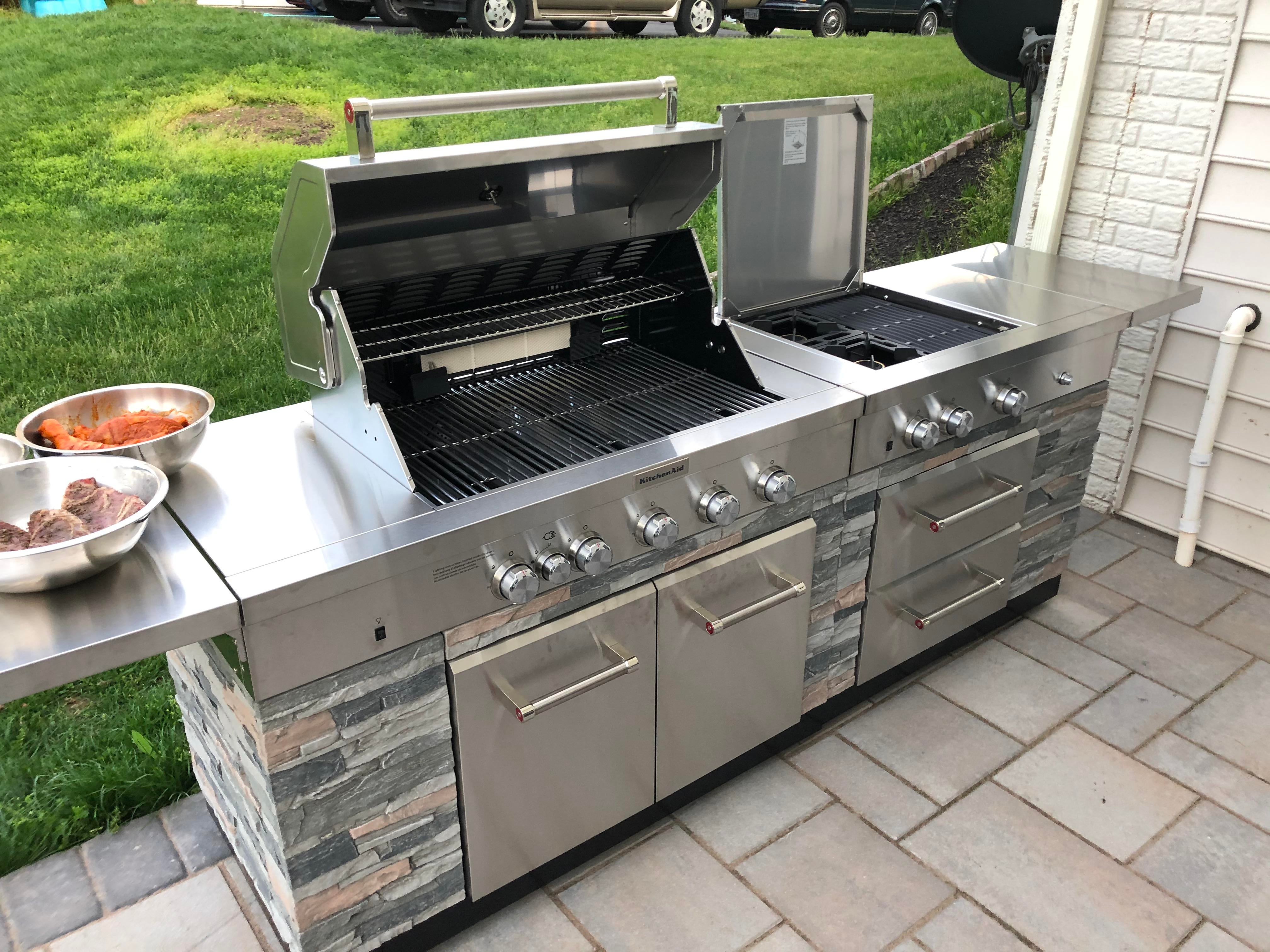 New 10 Foot Grill with 5 Burners, 2 Side Burners, a Rear Rotisserie IR ...