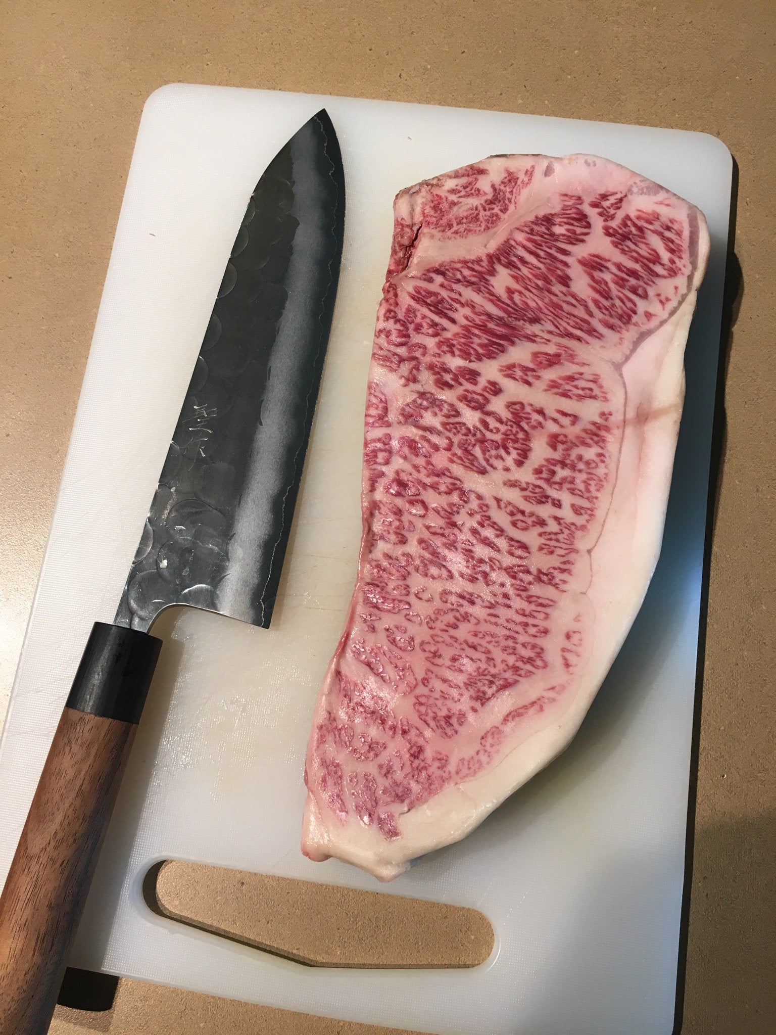 Reverse seared a Costco prime ribeye in Mangalitsa pork loin bacon lard ...