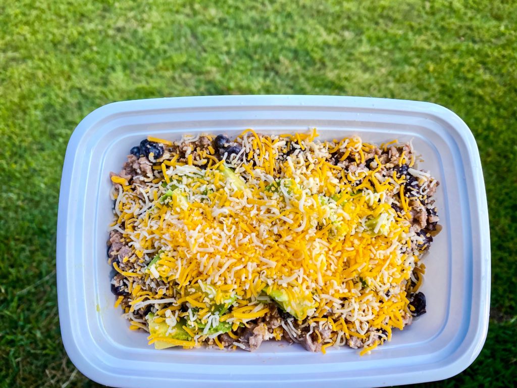 Bbq chicken, green beans, brown rice and refried beans. - Dining and ...