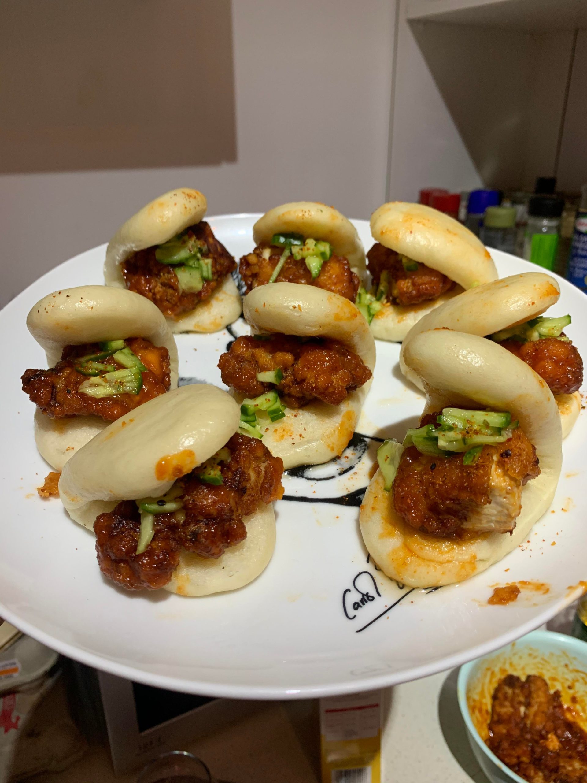 Korean Fried Chicken Bao - Dining and Cooking
