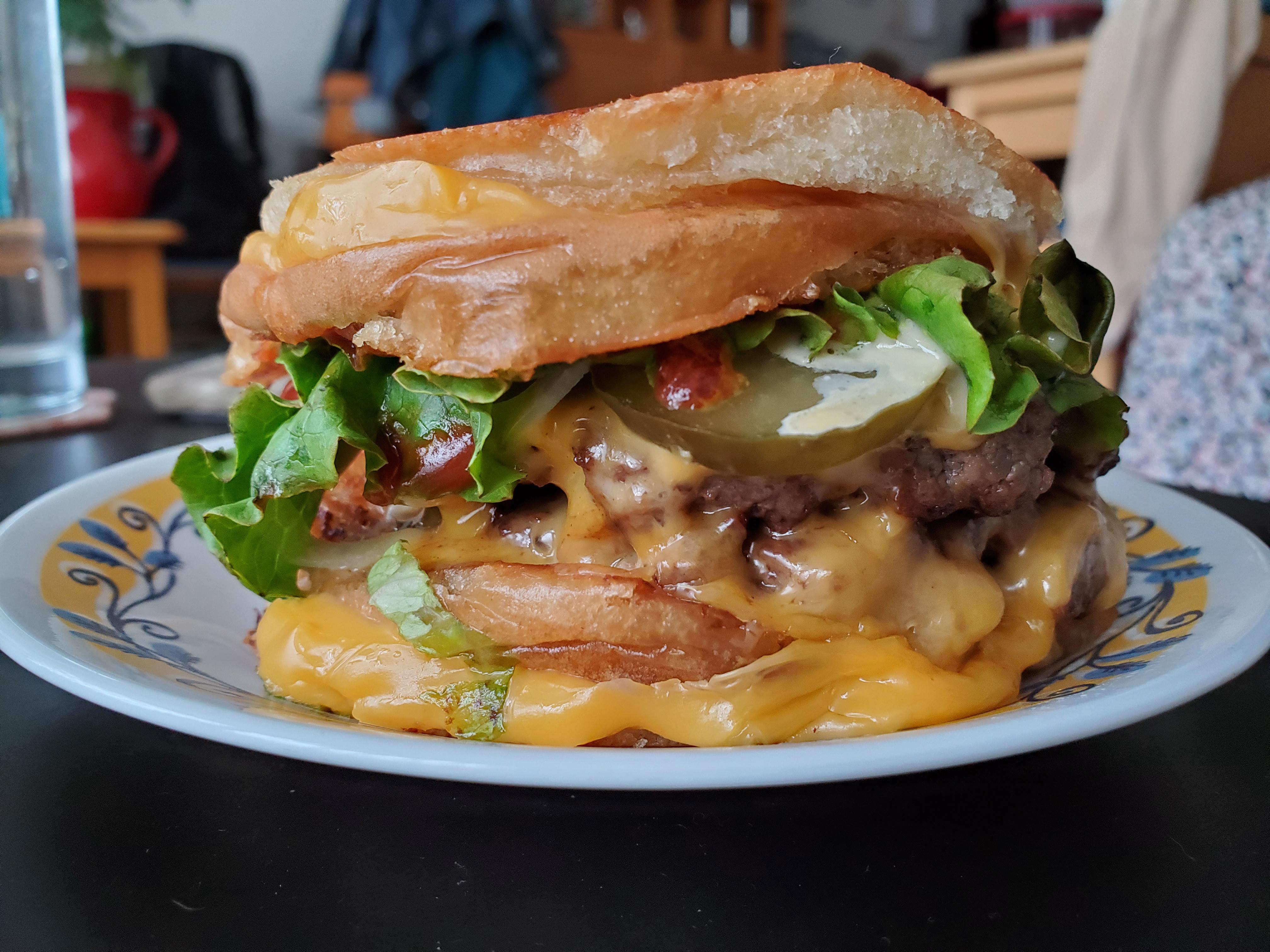 Grilled cheese burger. "The Vatican City", from Burger's Priest ...