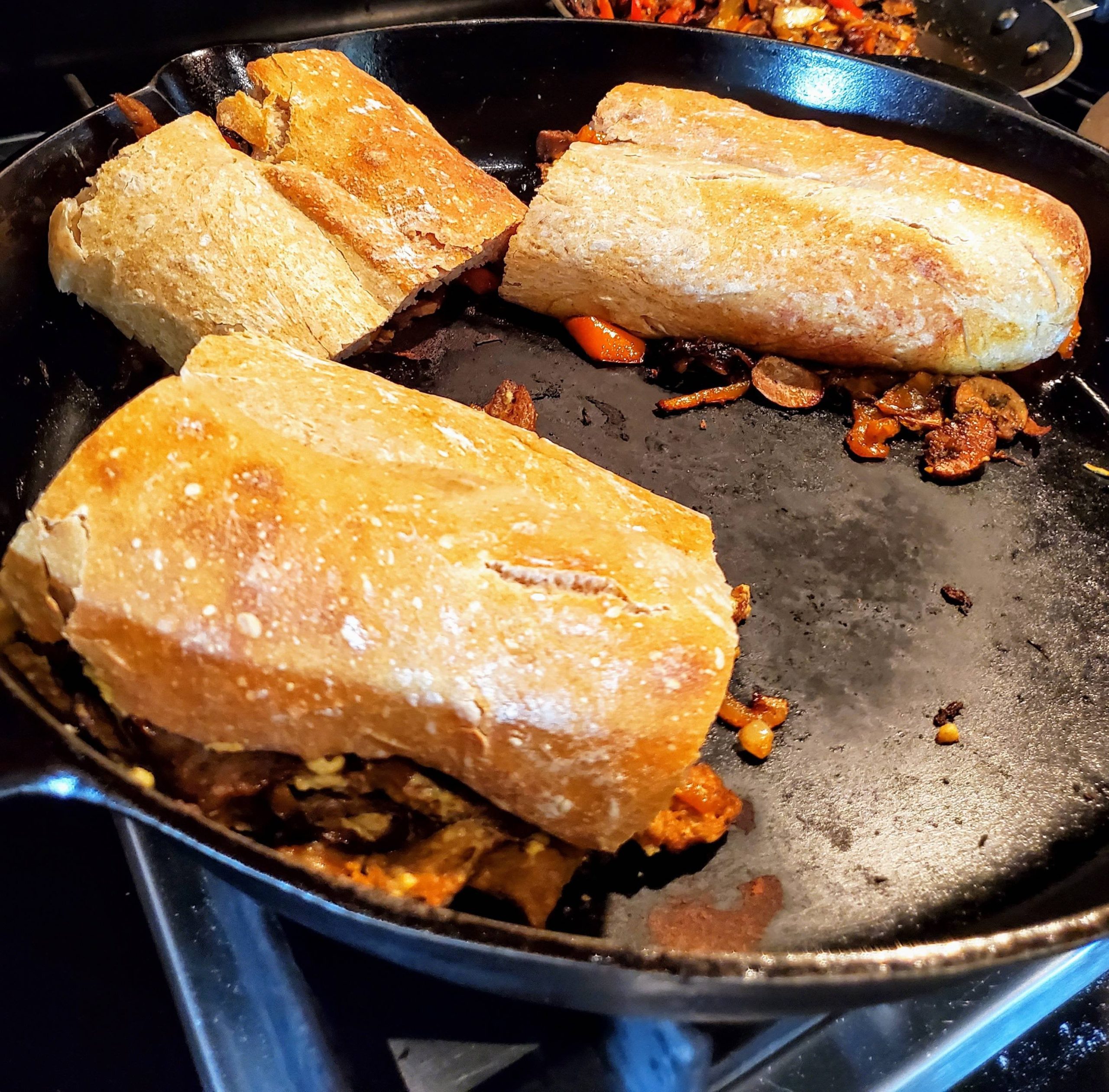 Vegan philly not-cheese-not-steaks, torpedo roll and all from scratch ...