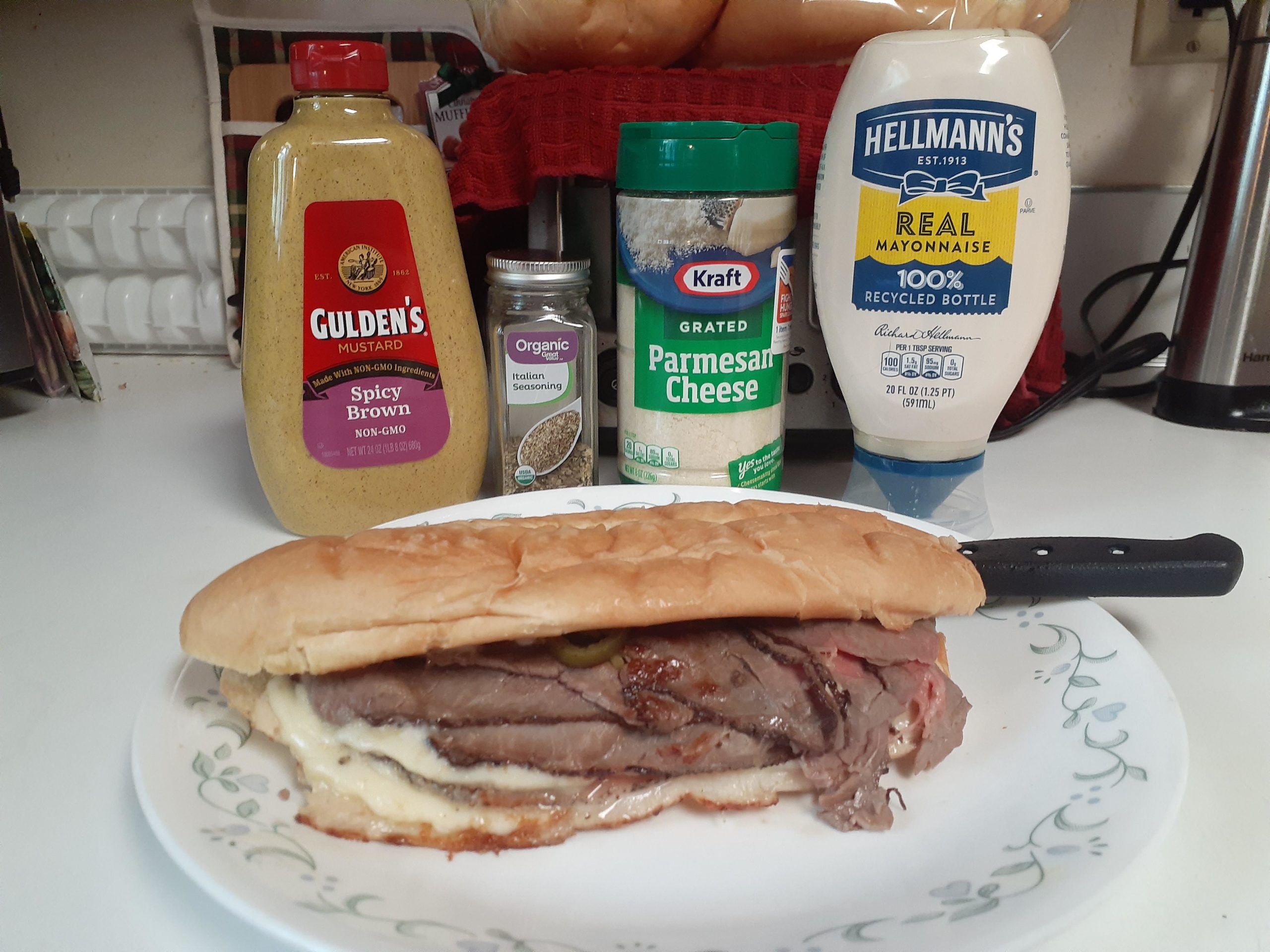 Back at it again with another one of my panwiches. Roast beef, turkey ...