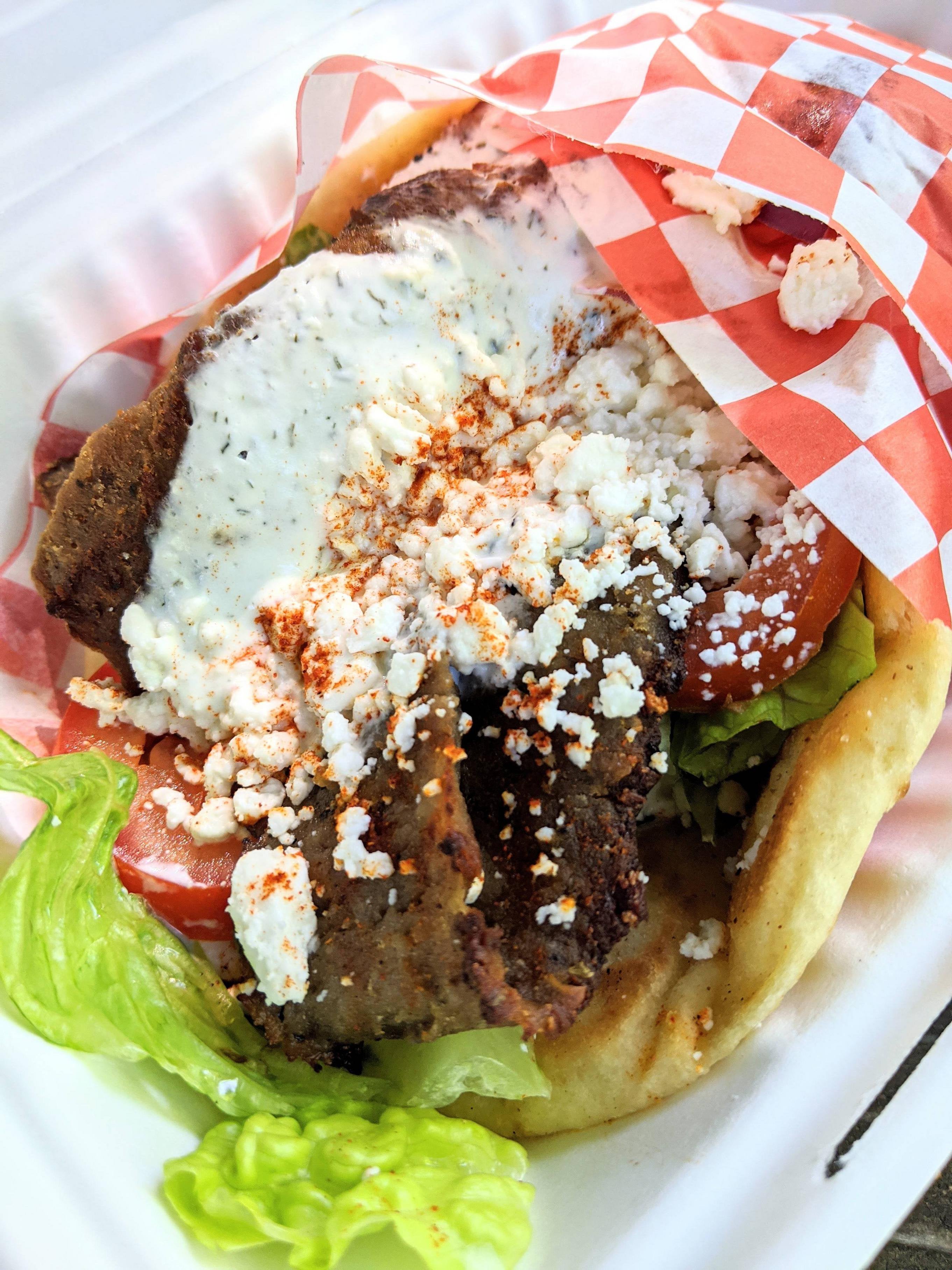 Beef and Lamb Gyro from Bus Stop Espresso & Gyros in Seattle, WA ...