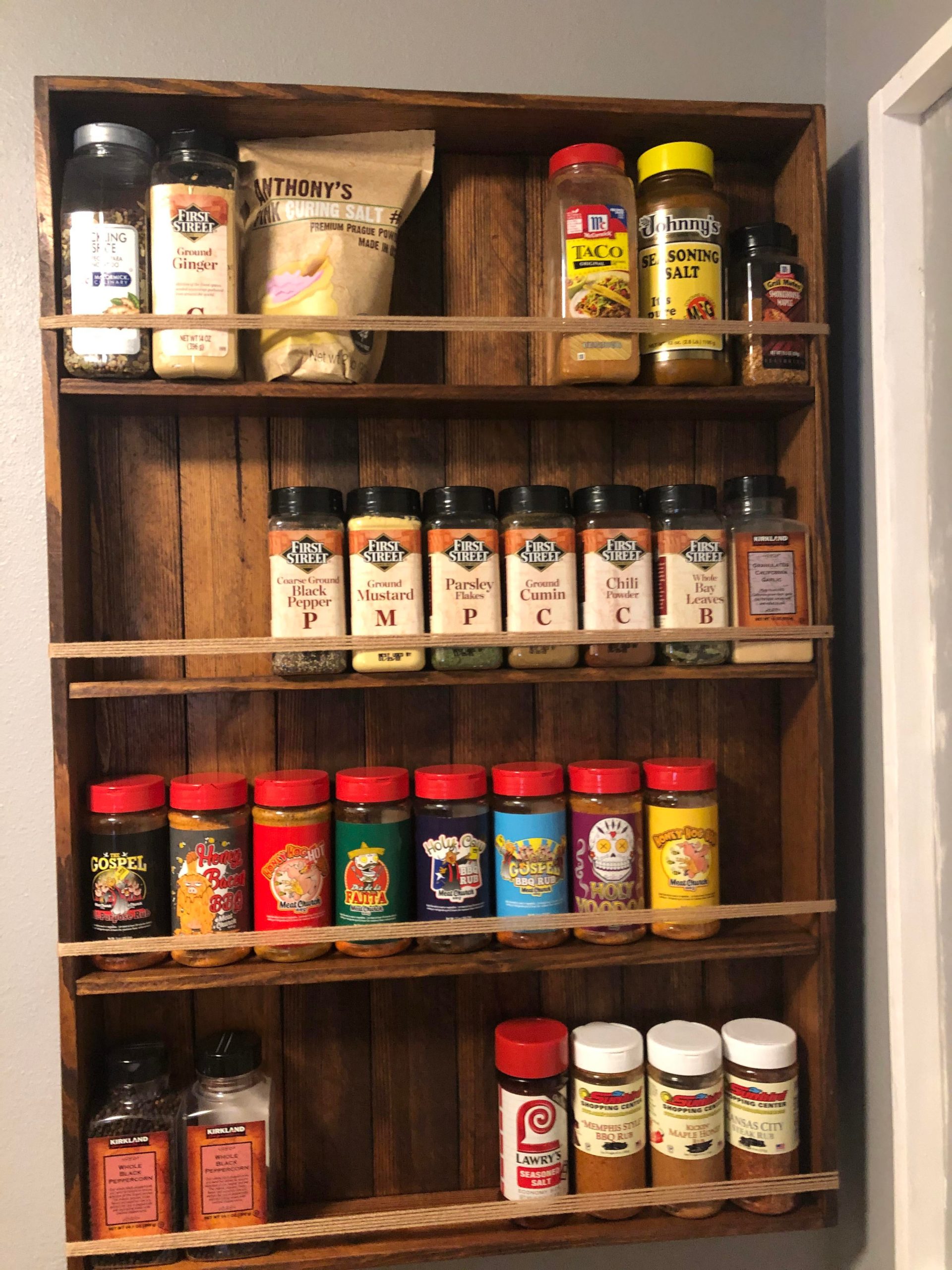 GF got me a custom made spice rack. Taking that grilling game to the ...