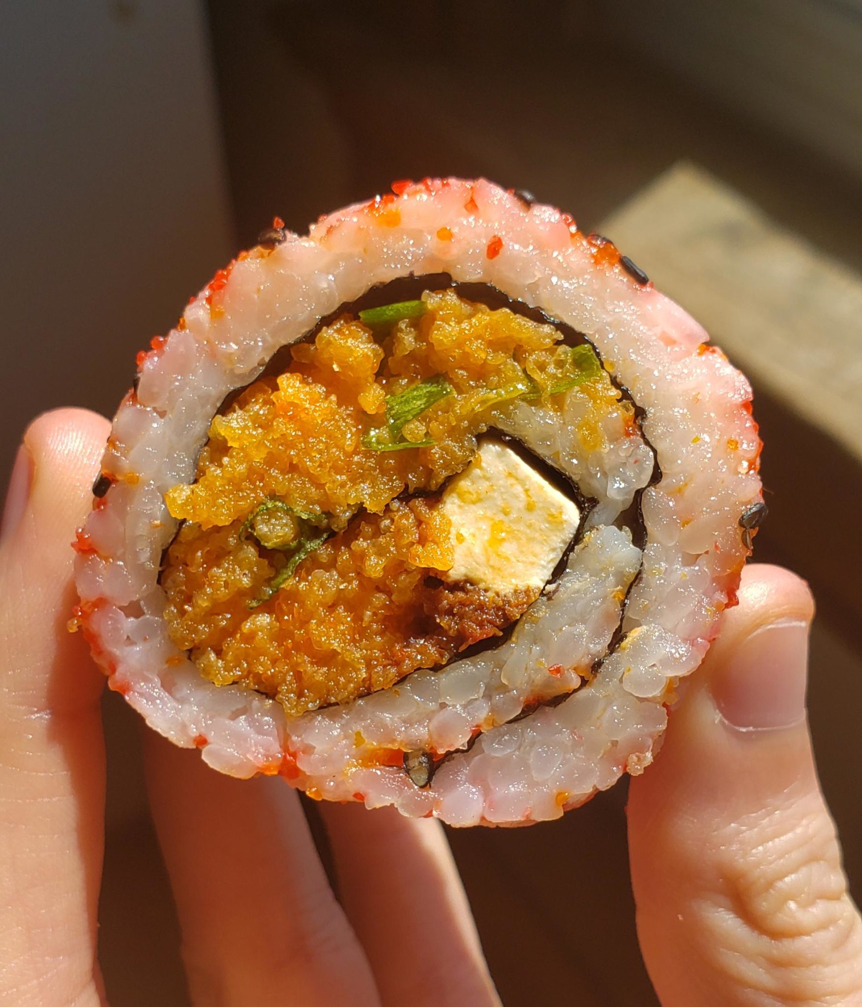 Made a little pre-dinner snack. Uni gunkan, 2 topped with quail egg 😋 ...