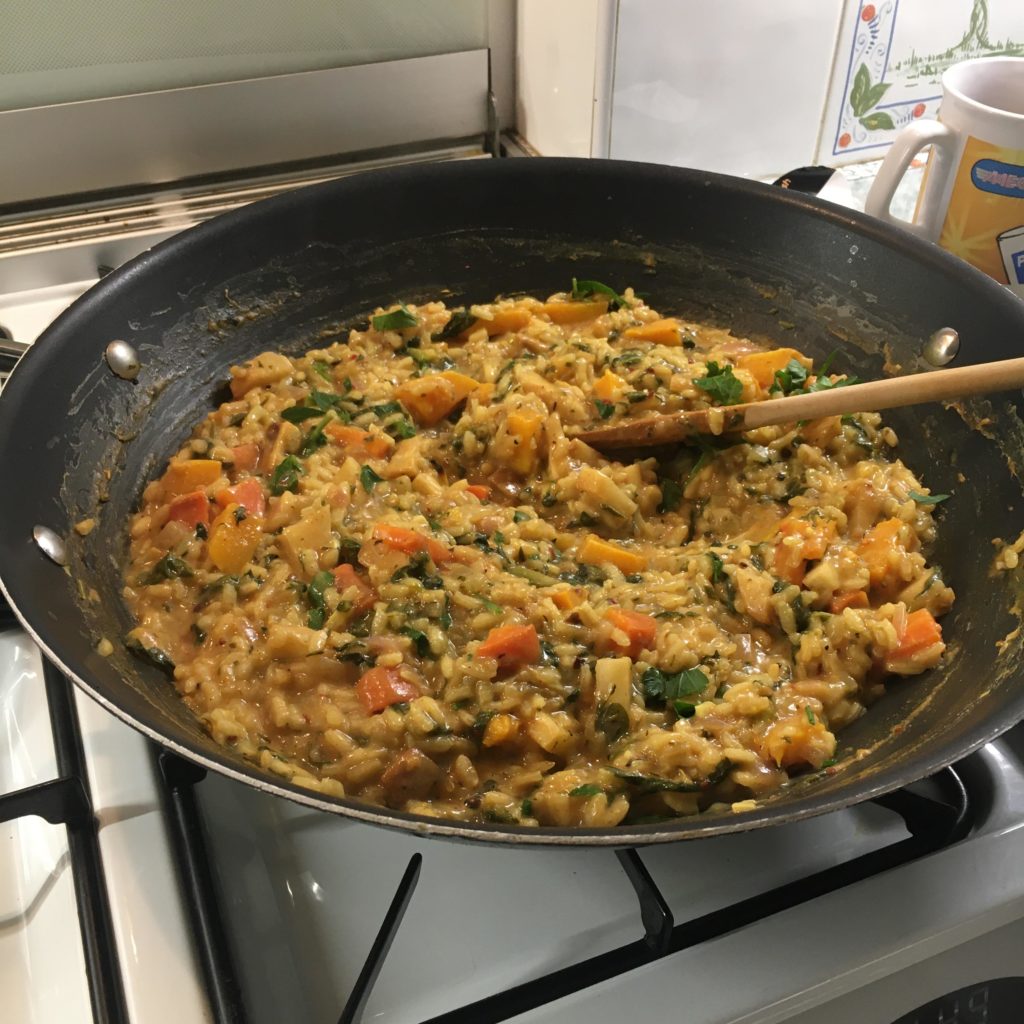 Big old pan of roasted root vegetable risotto for dinner tonight! - Dining and Cooking