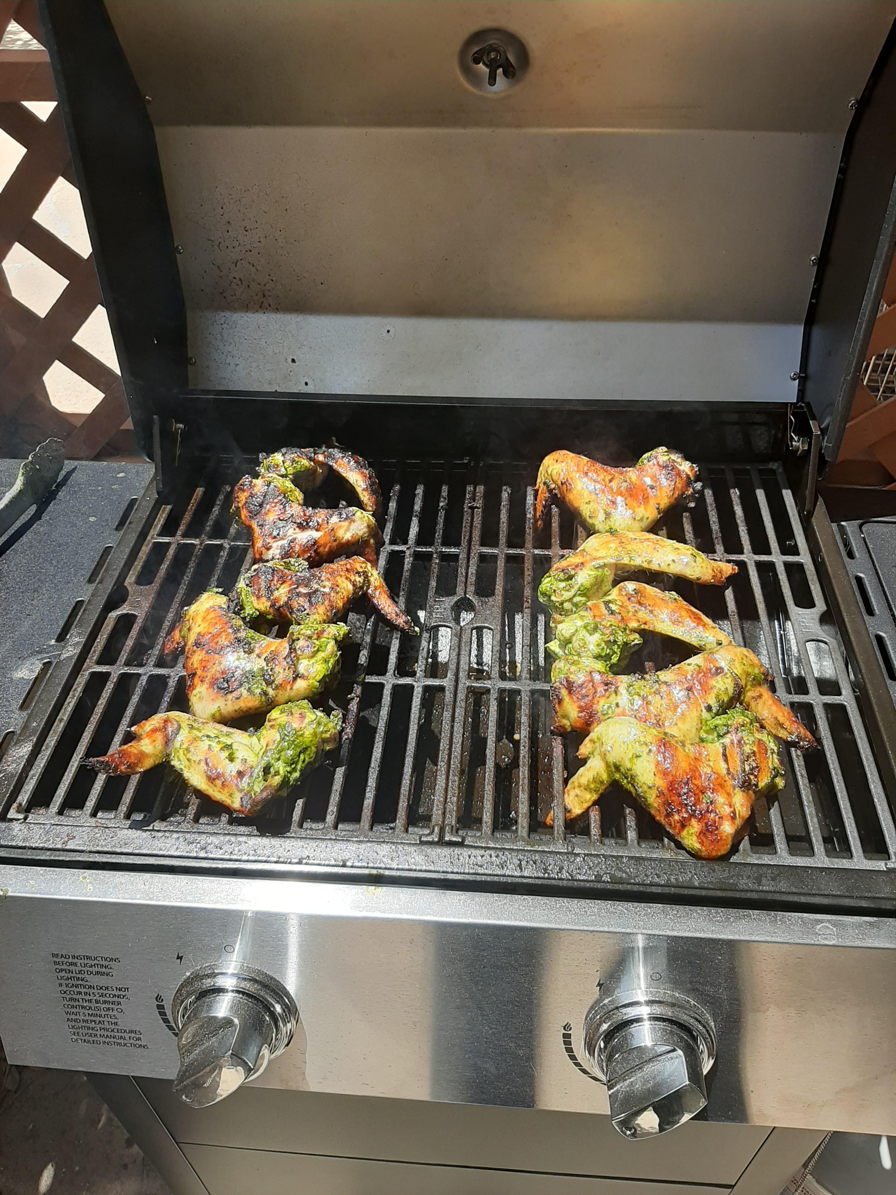 Making chimkin winks with a chimichurri marinade. - Dining and Cooking