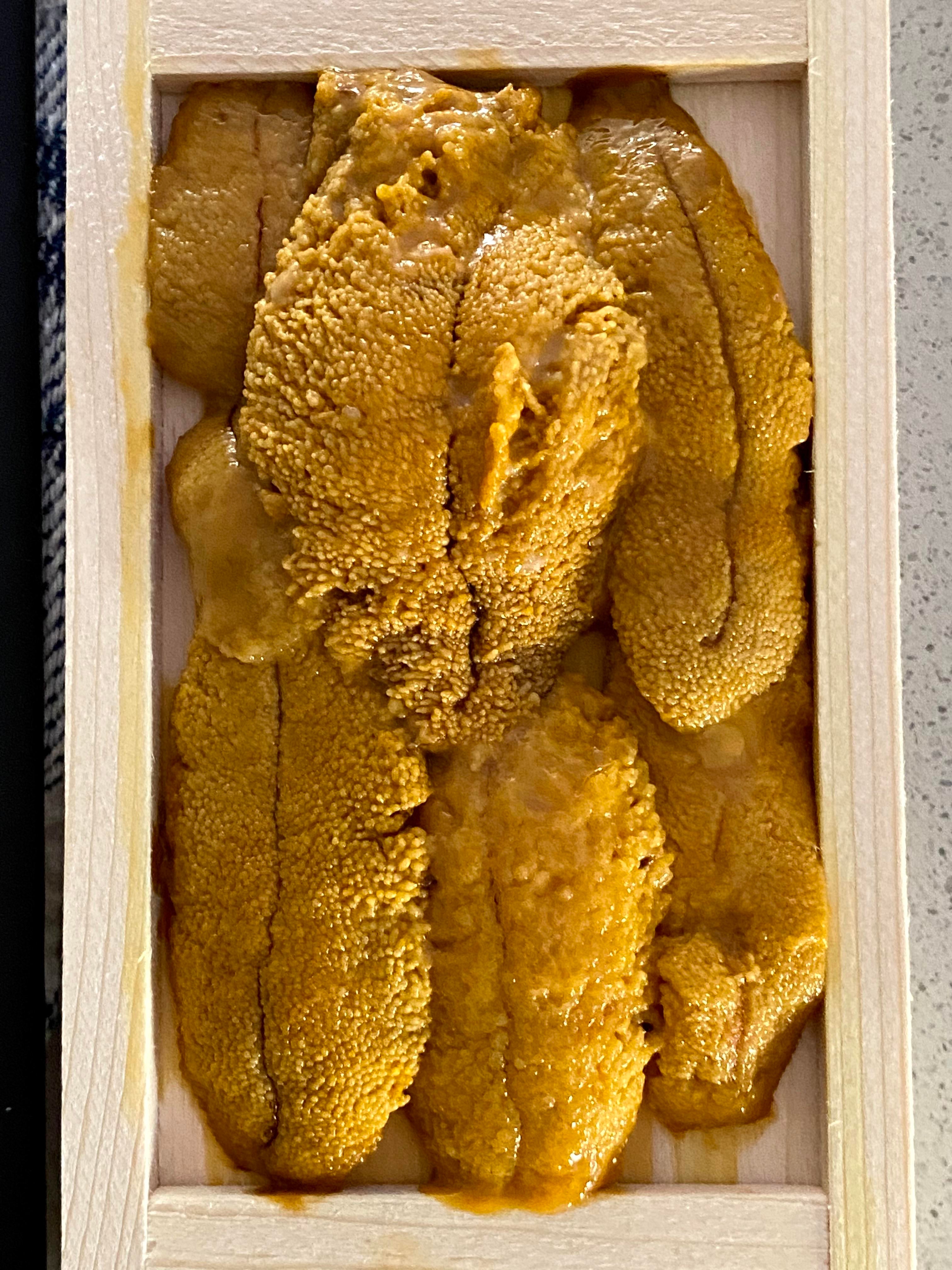 Not everyone’s favorite but that means more for me... uni, rice, and ...