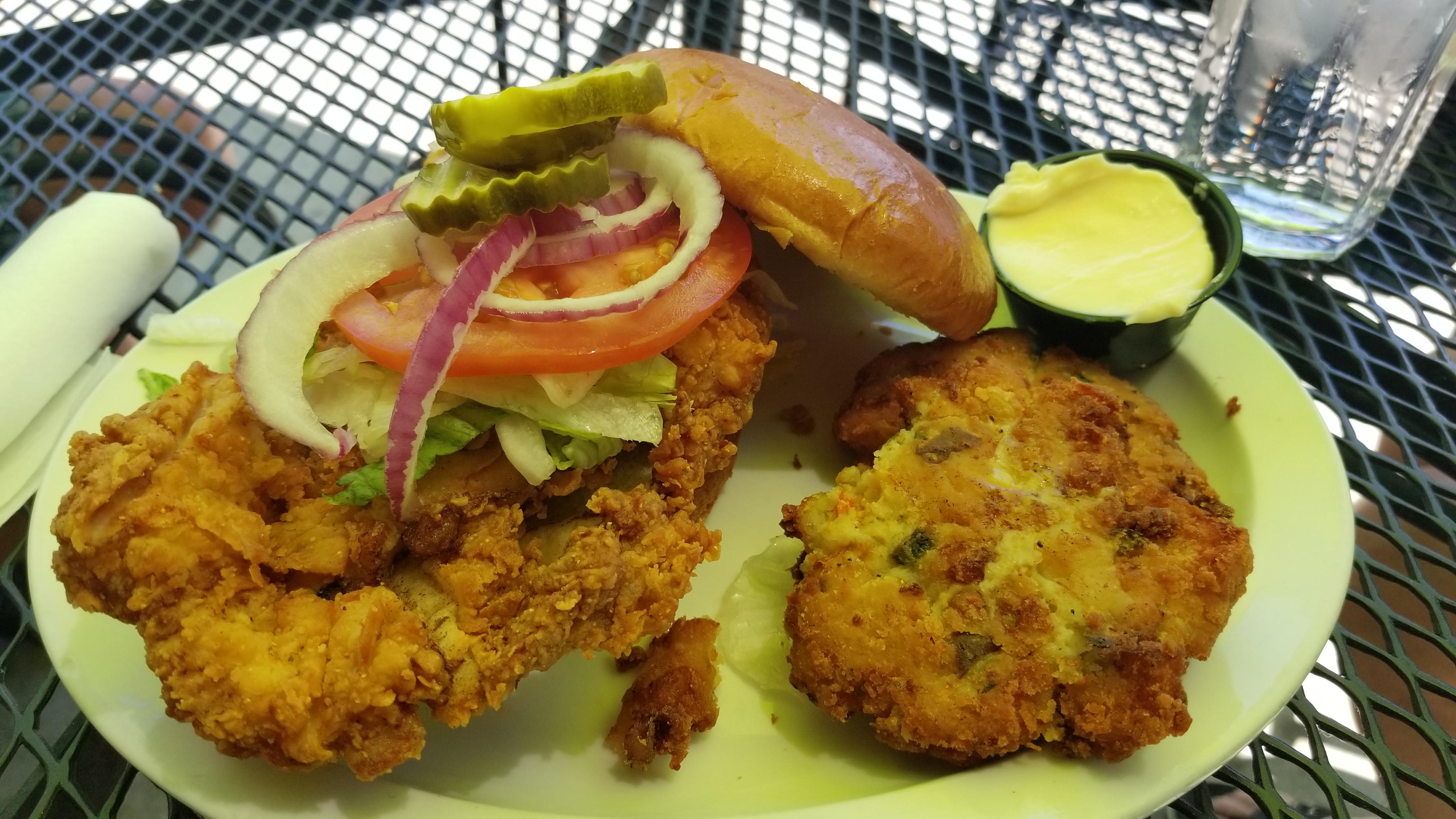 1st meal out since February. A delicious Hoosier tenderloin sandwich ...