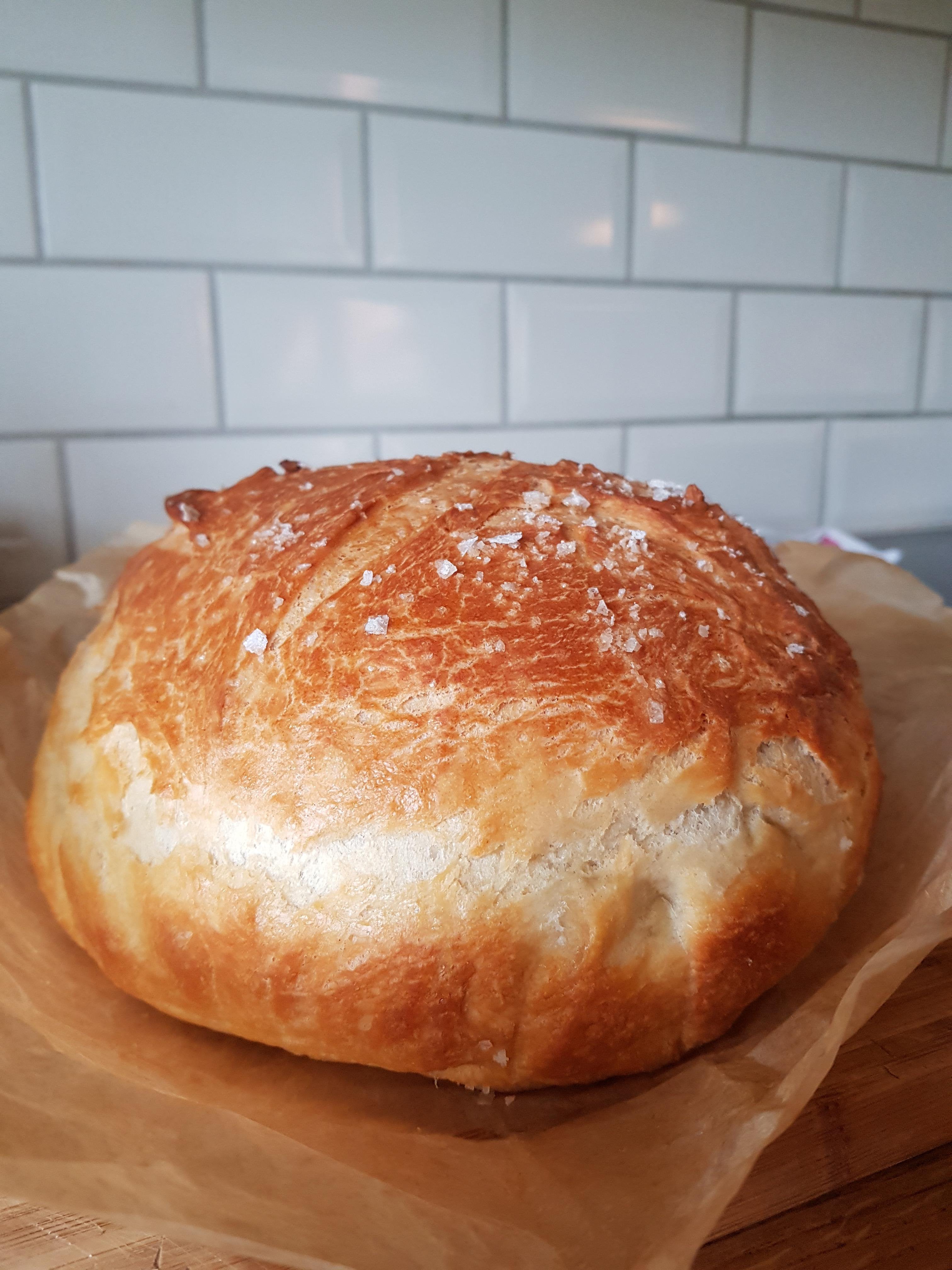 First bread I've ever made in my eighteen years of existing, please be ...