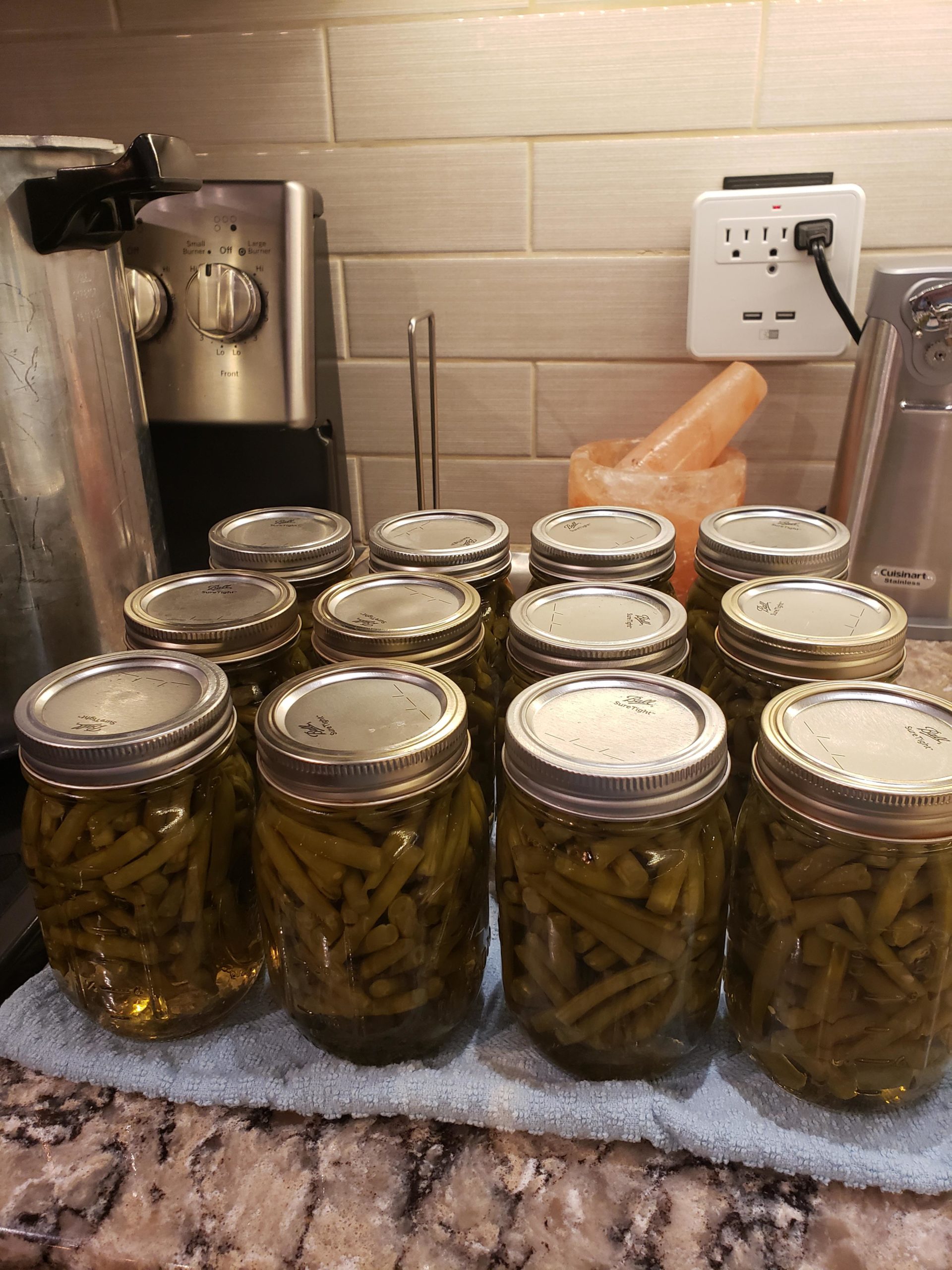 Home canned green beans (PC). This is 4 pounds. Simple but time ...