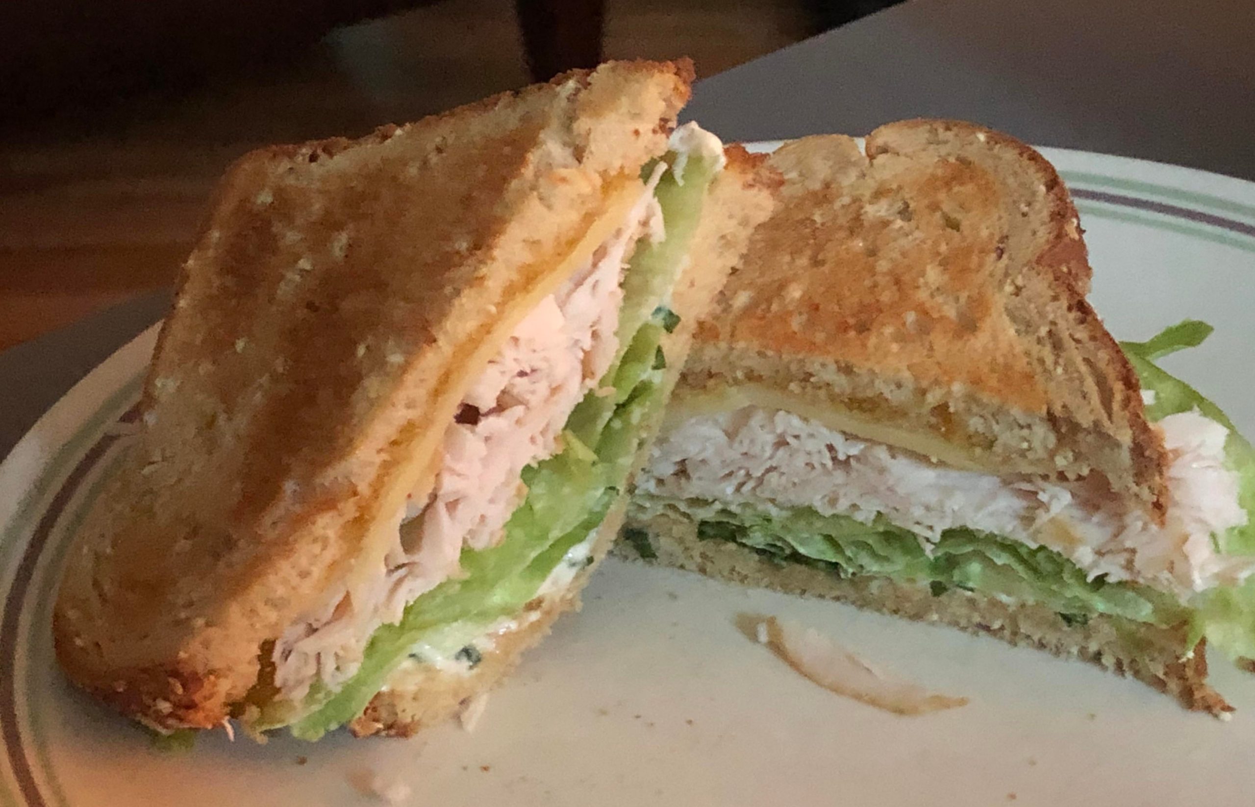 Mesquite Turkey, Smoked Gouda, Lettuce, Mango Chutney & Basil Mayo on ...