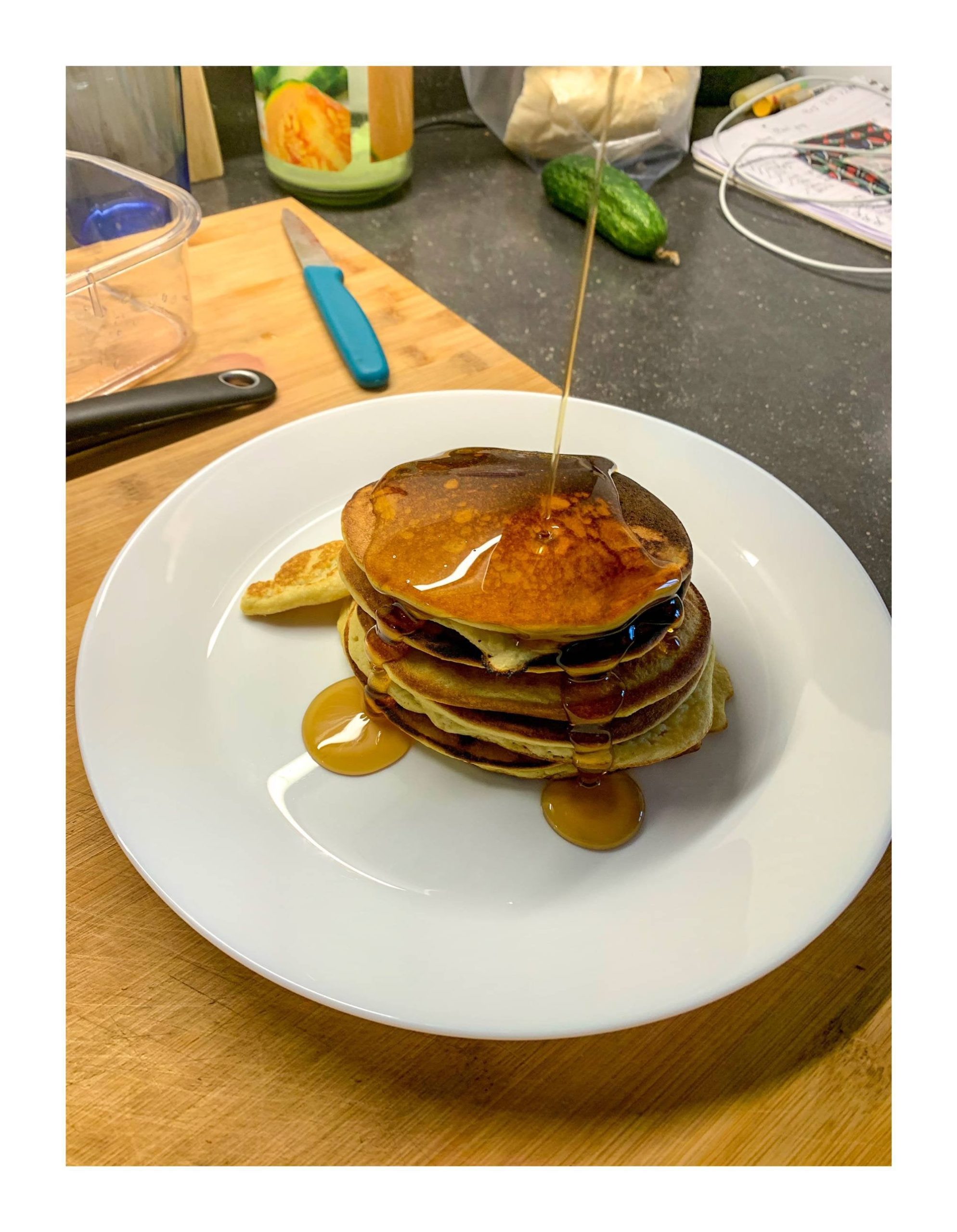 My wife made these incredible pancakes for breakfast. - Dining and Cooking