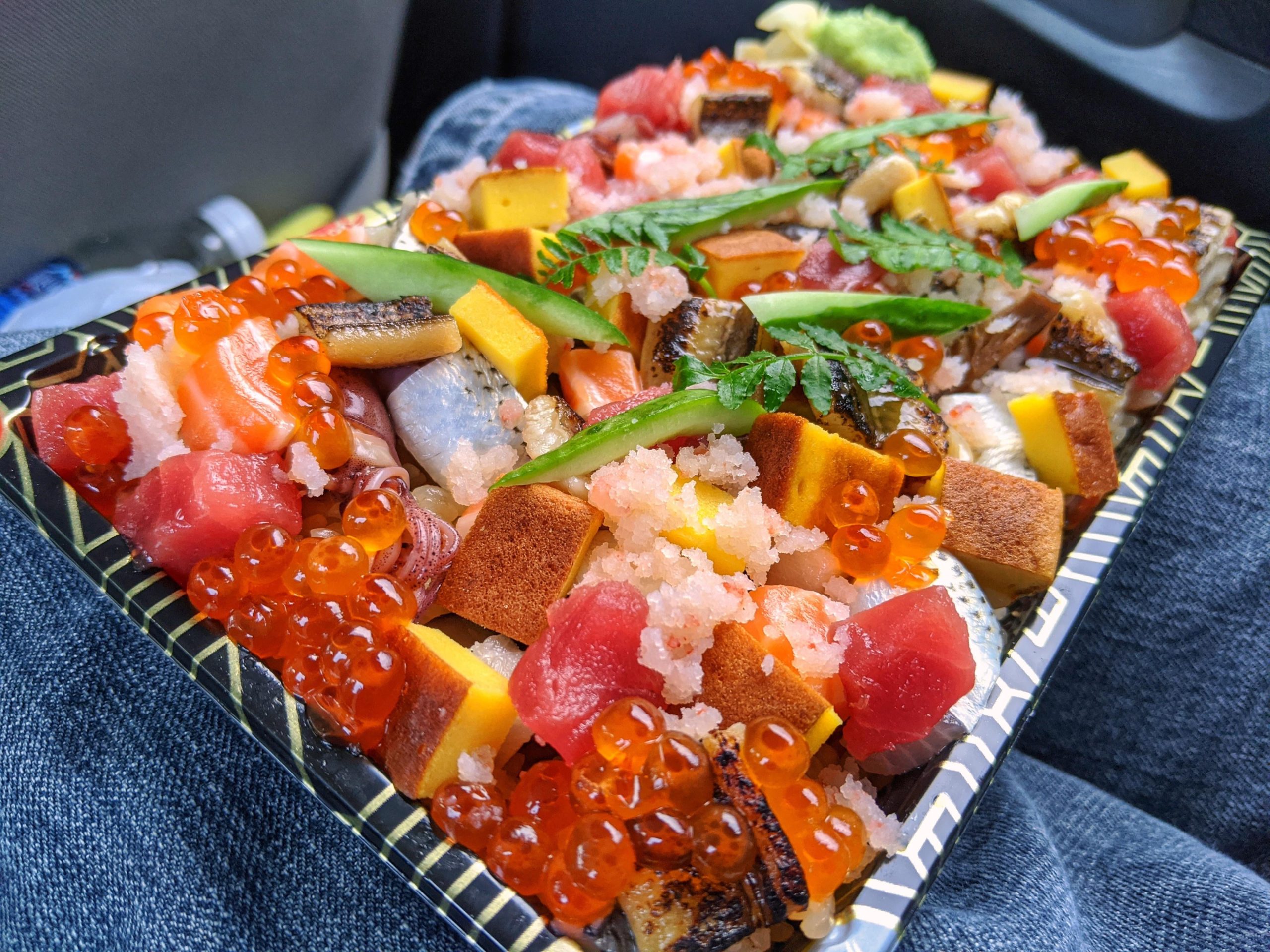 Barachirashi in my car - Dining and Cooking