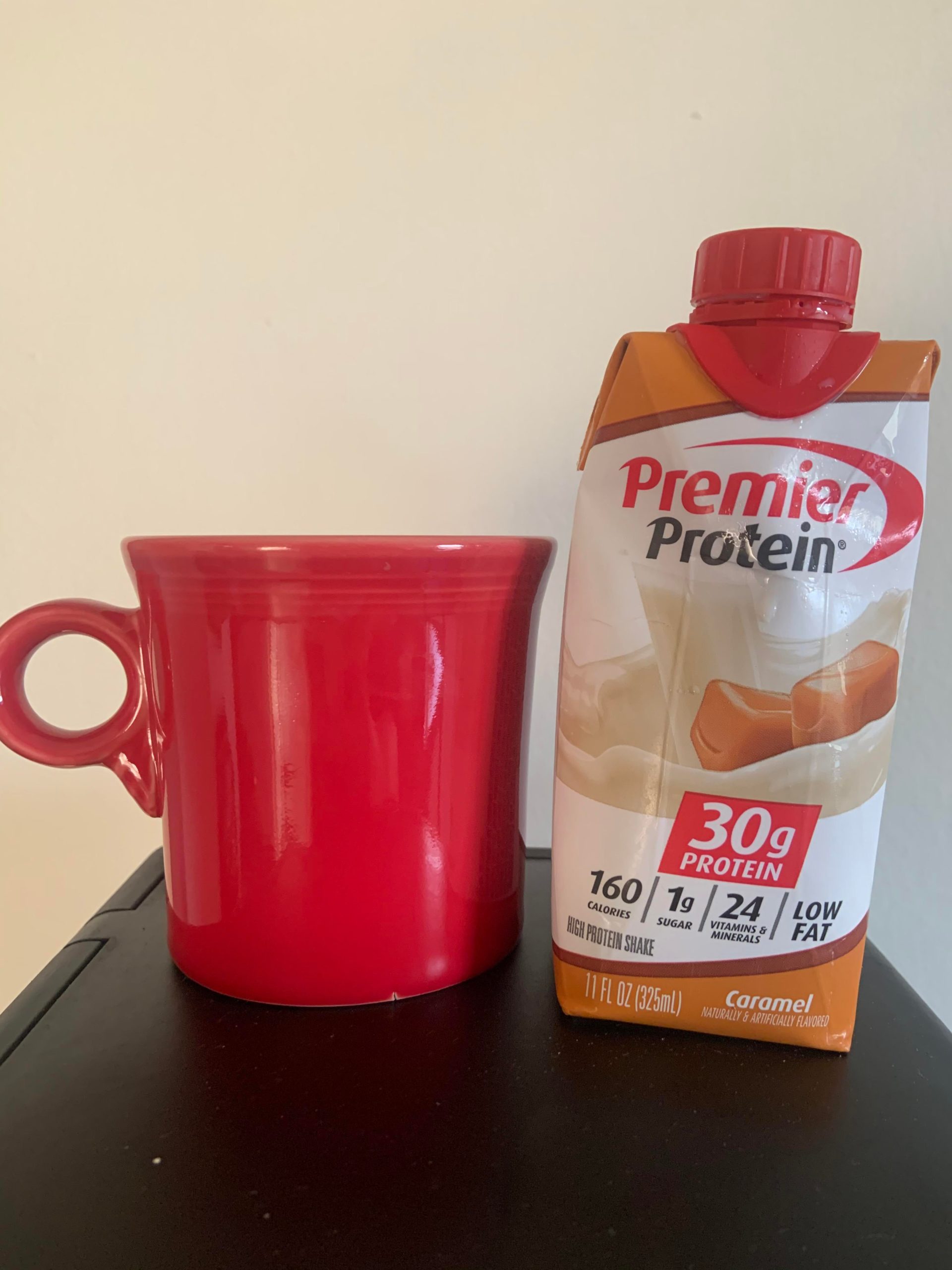 160 cal protein shake as coffee creamer for my coffee. Total: 170 cal 😊 ...