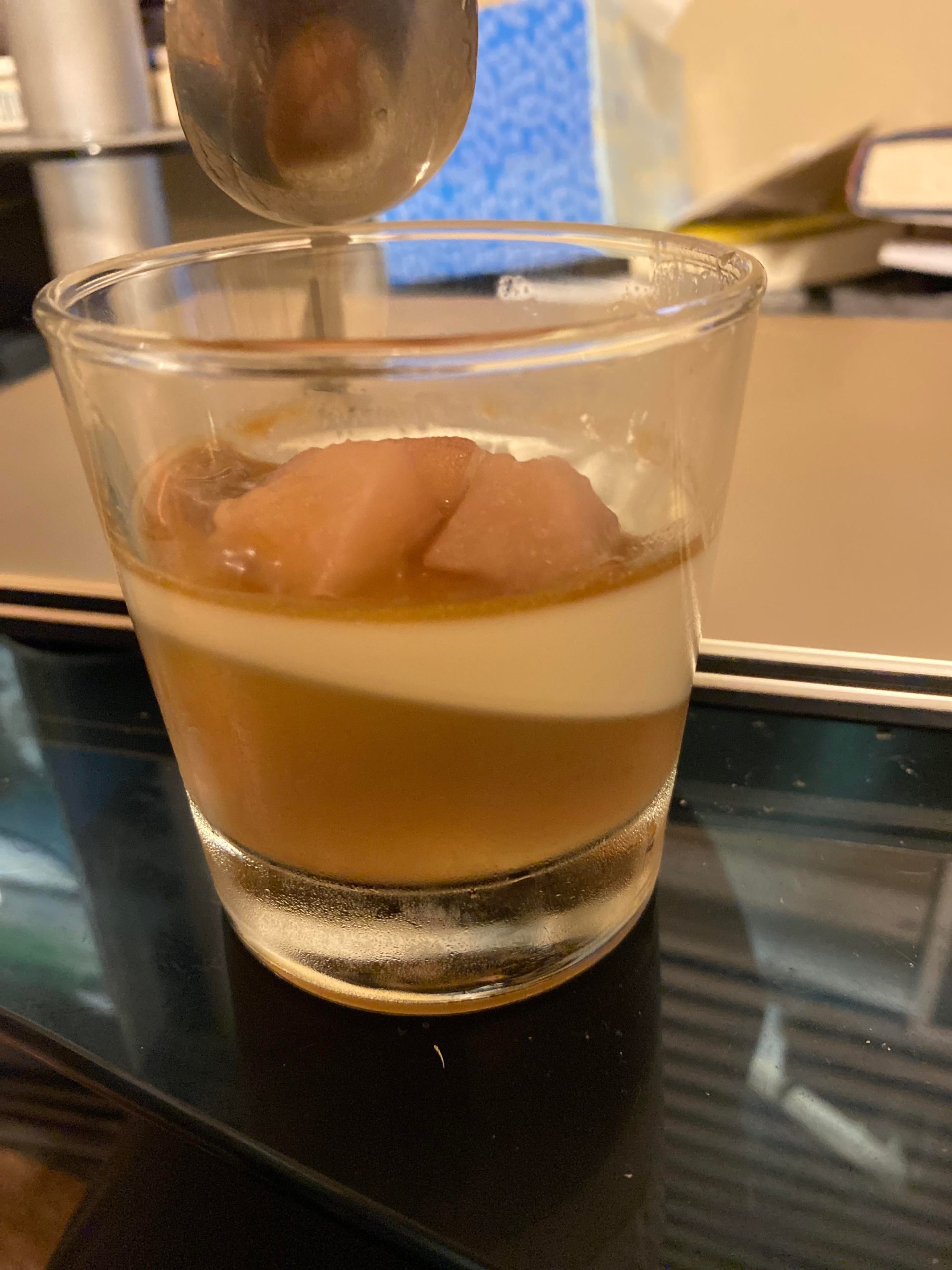 Peach Panna Cotta , sis made it, tastes so good 👌🏼 - Dining and Cooking