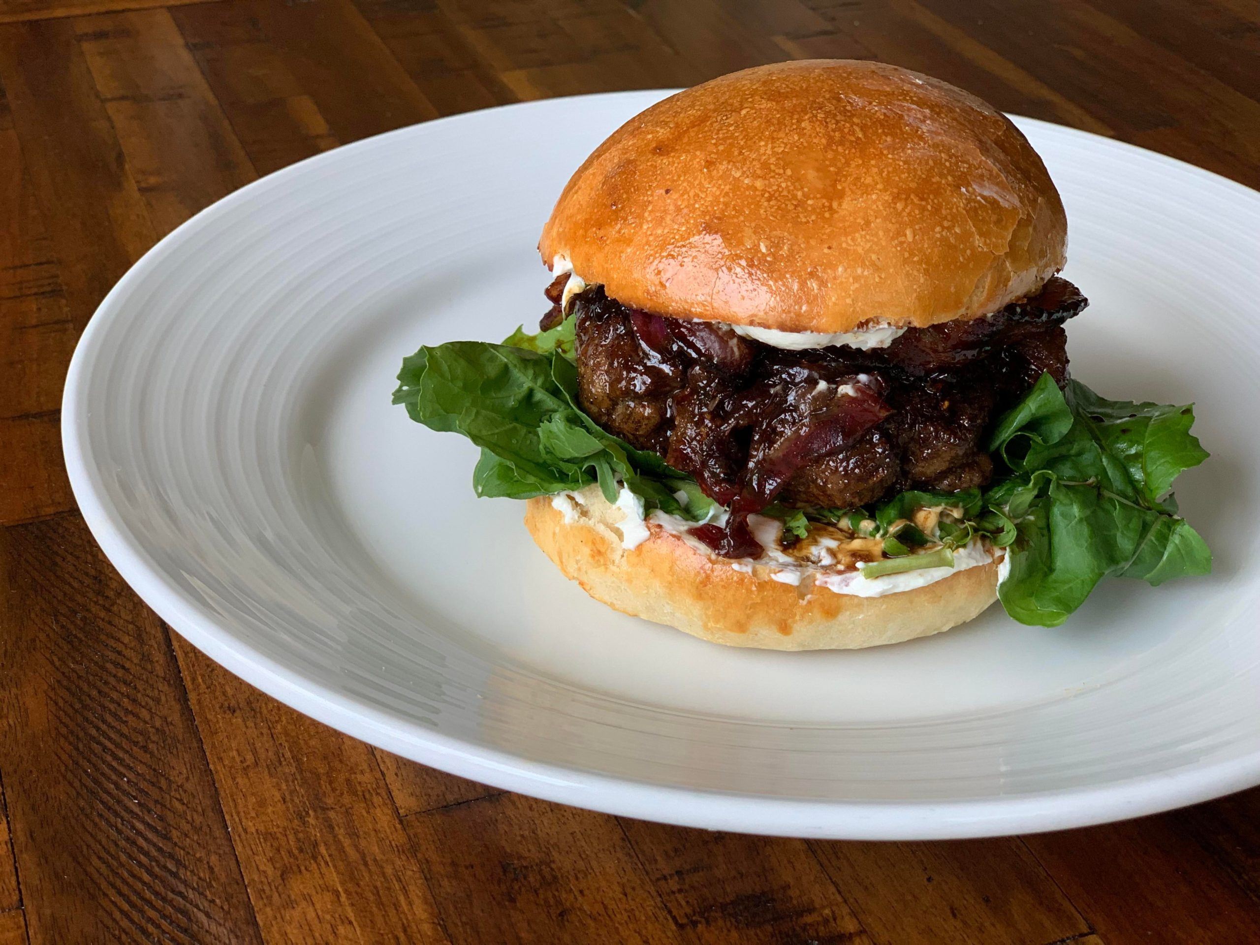 Hokkaido Bun, Balsamic Caramelized sweet and sour onions, Acacia Honey ...