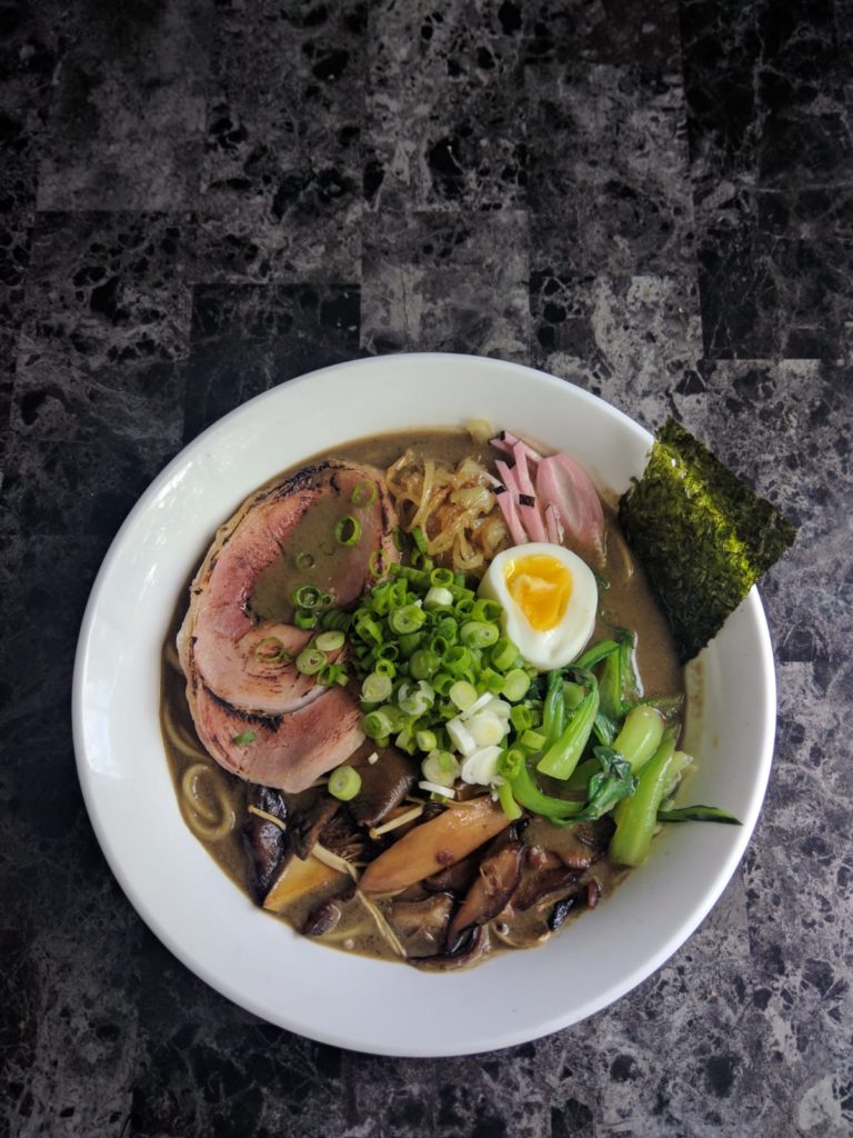 Miso ramen with beef and grilled negi. First post on this Sub :D hope ...