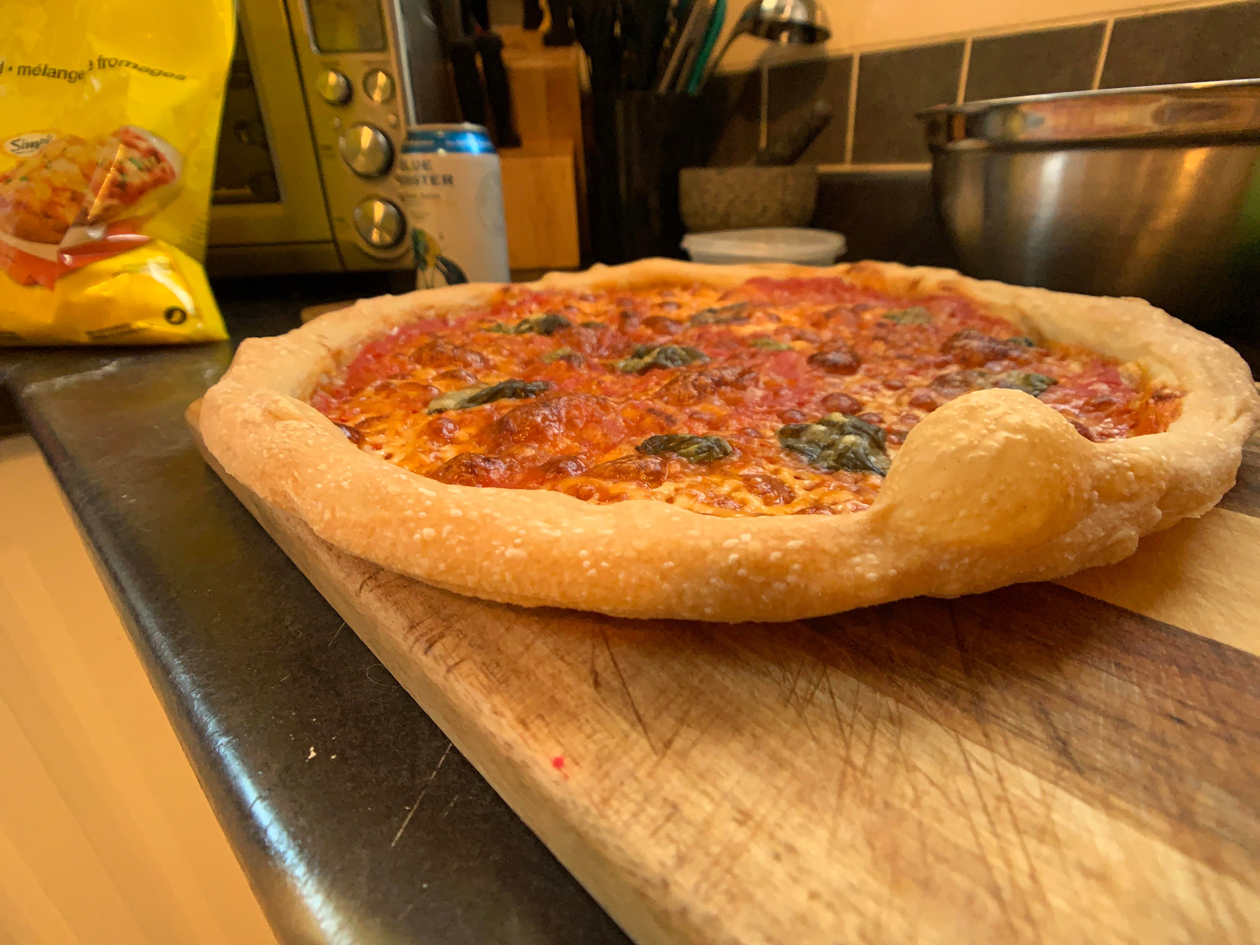 My hybrid “neo-Neapolitan” pie - 48hr rise, 3:1 ratio 00:AP - Dining ...