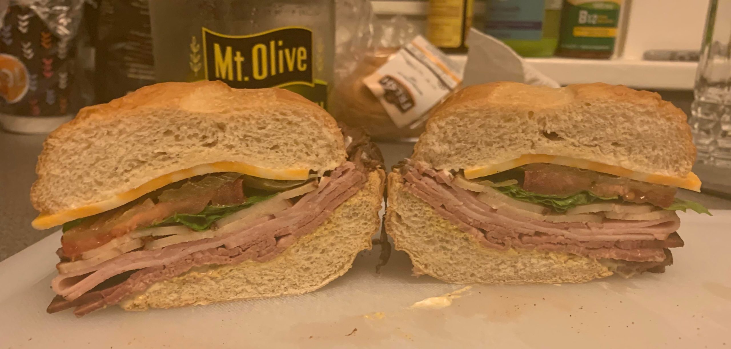Roast Beef, Cajun Turkey, Tavern Ham, Colby, Mayo, Brown Mustard ...
