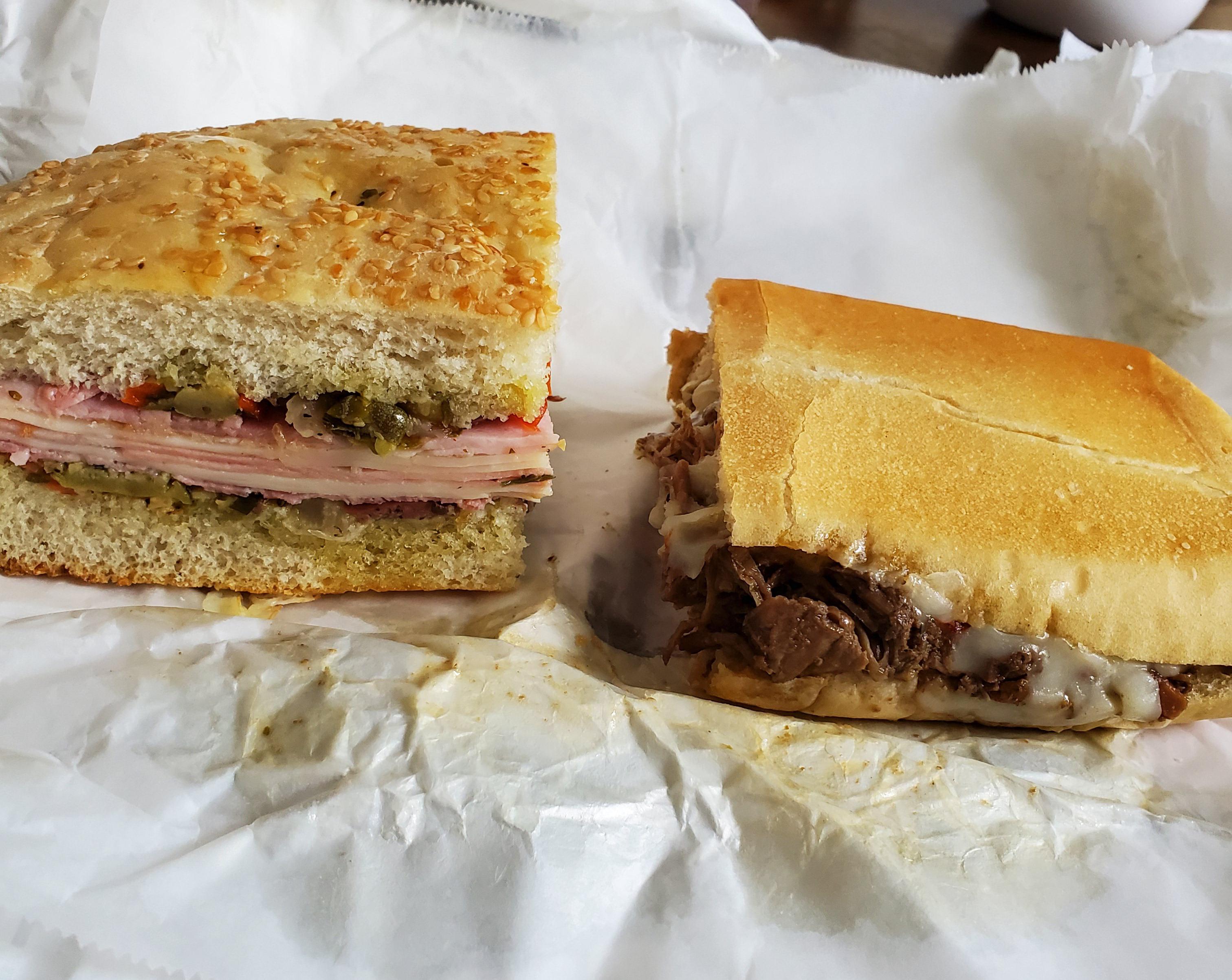 Muffuletta and Roast Beef Poboy from Canatella Grocery in Baton Rouge ...
