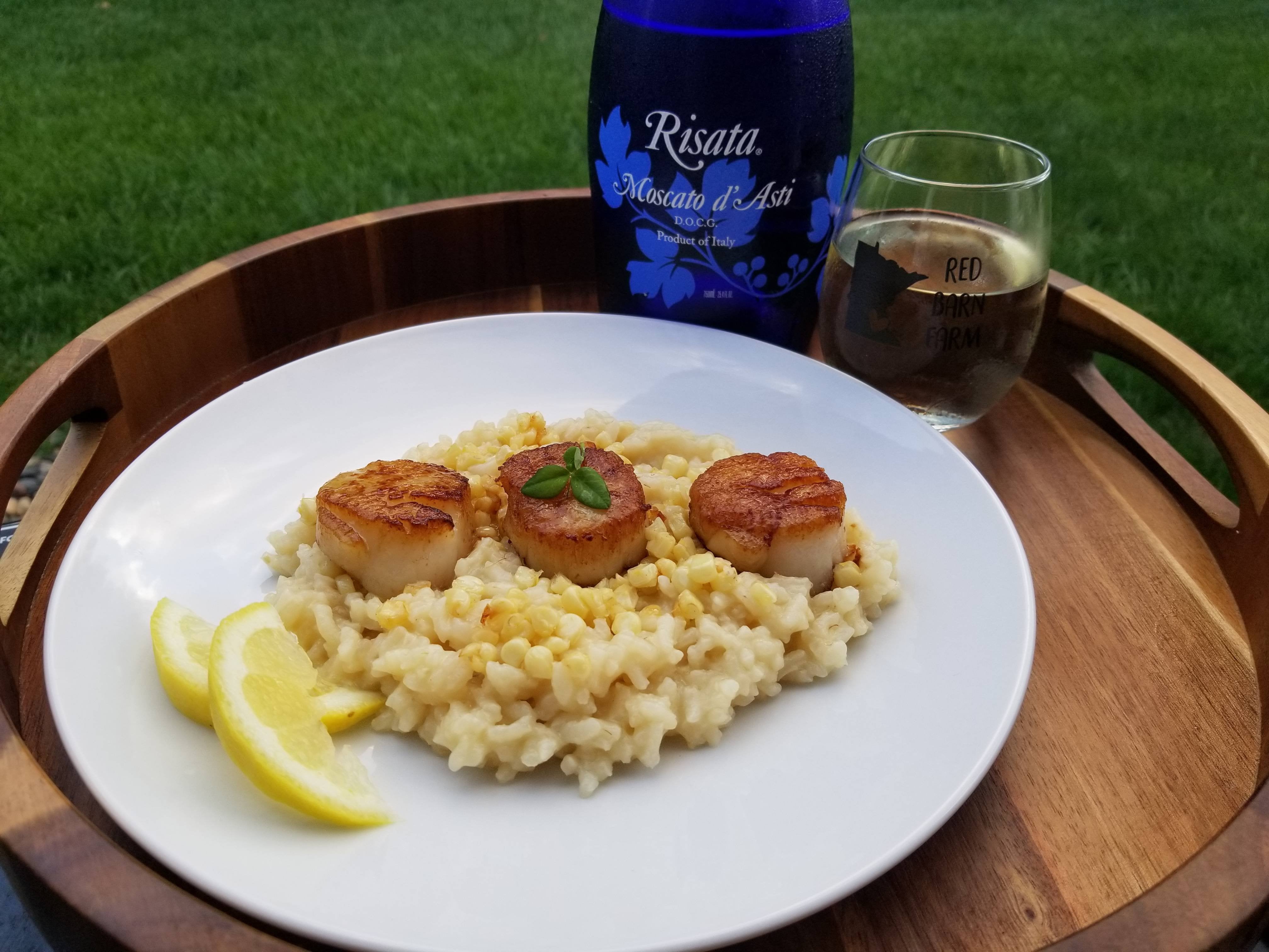 Sweet Corn Risotto and Scallops - Dining and Cooking