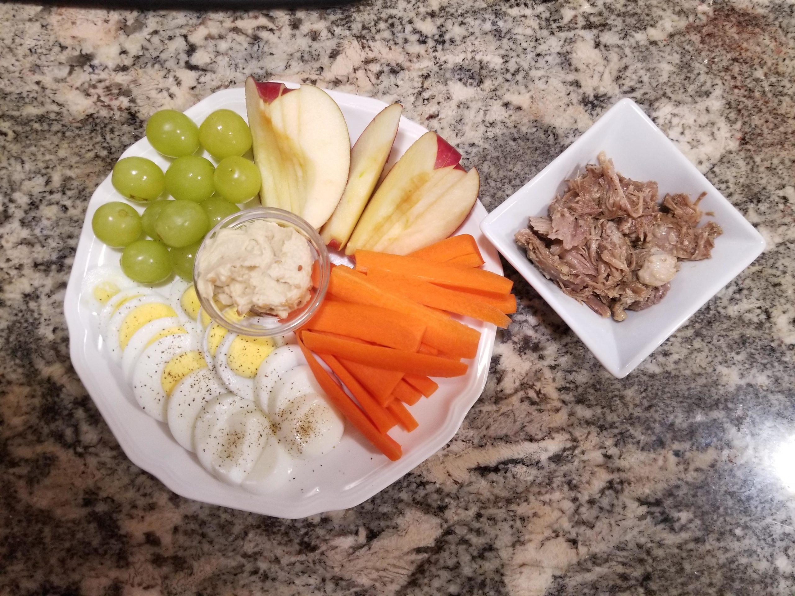 One of my favorite 350 kcal summer meals (main plate) with a side of ...