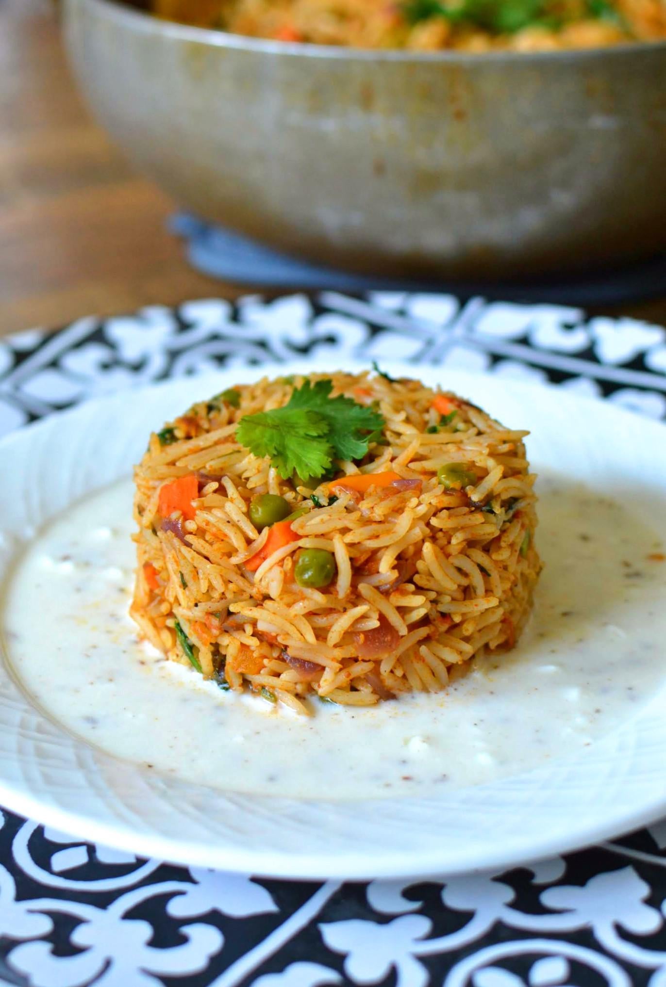 Indian Vegetable Rice (Tawa Pulao) - Dining and Cooking