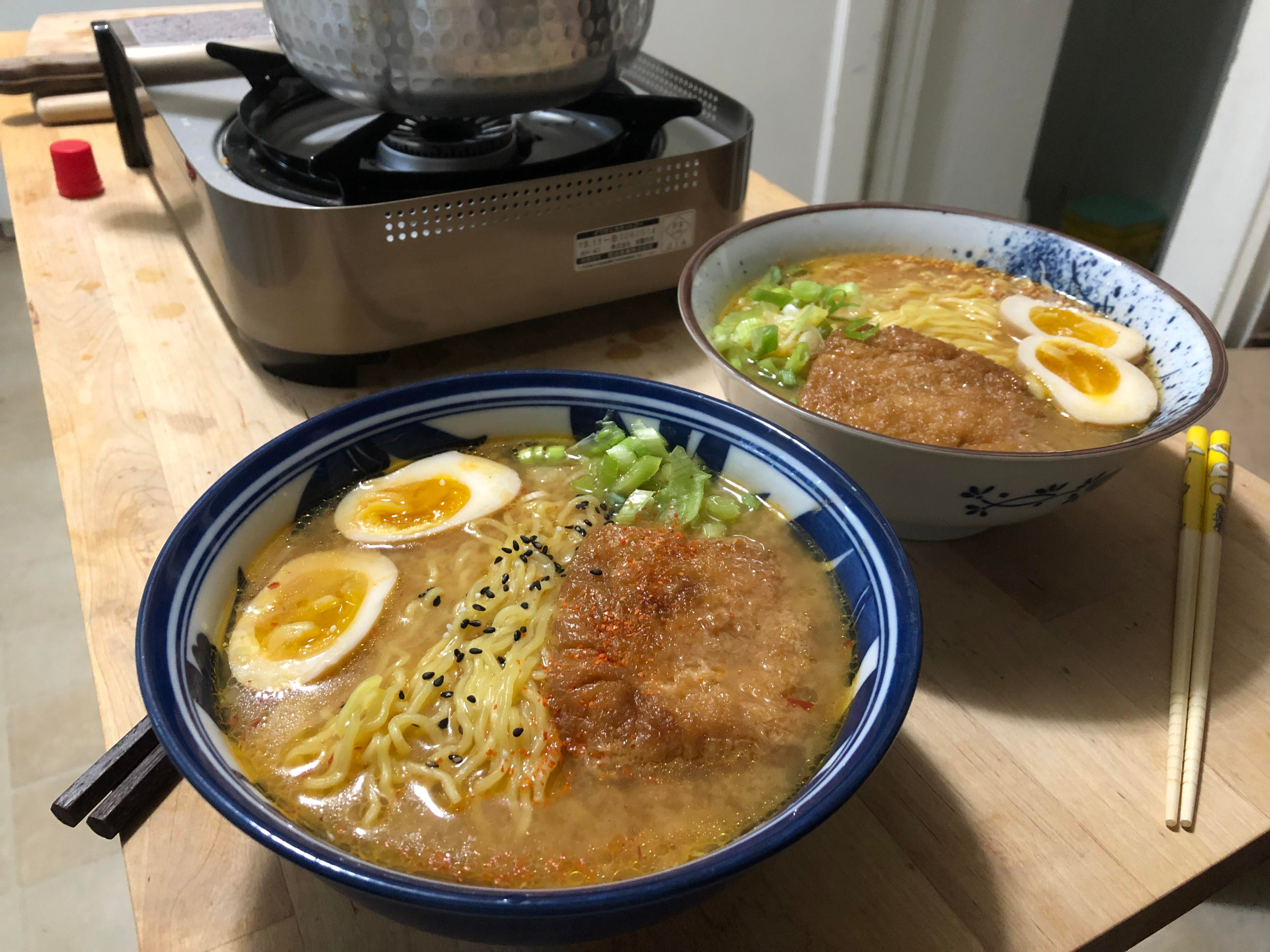 Super lazy miso with pretty good eggs and inari-age. - Dining and Cooking