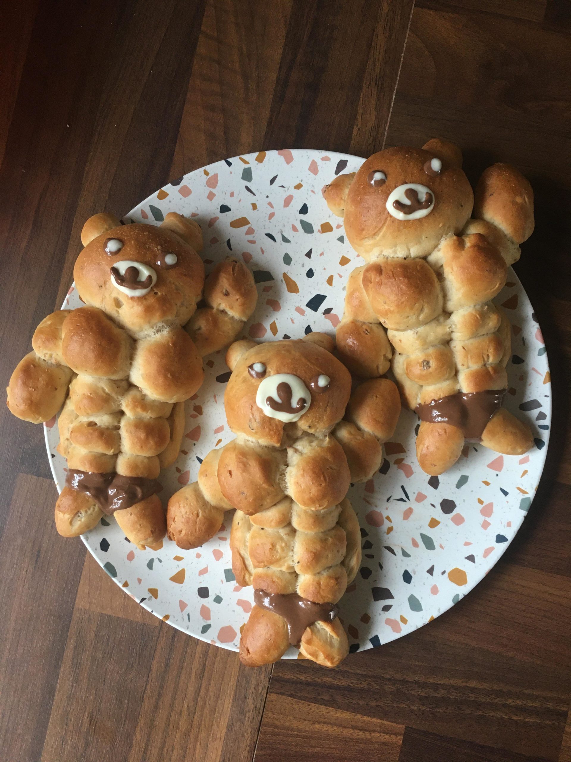 I made the buff bear bread for a baking competition at work. As ...