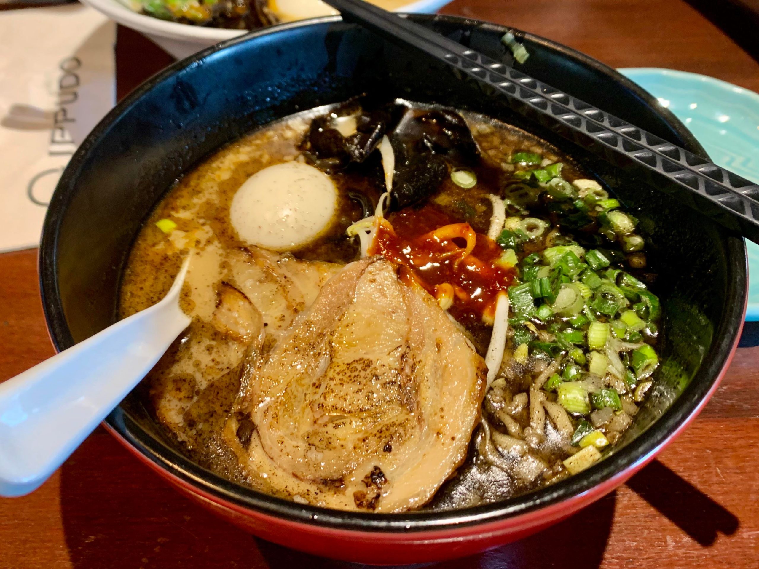Kuro tamago ramen at Ippudo. Wrong day to wear a white shirt! - Dining ...