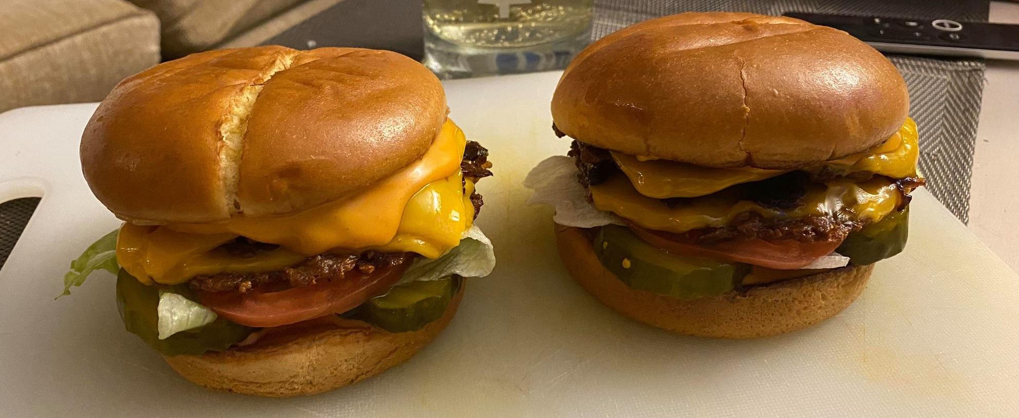 Smashed-style double cheeseburgers - Dining and Cooking