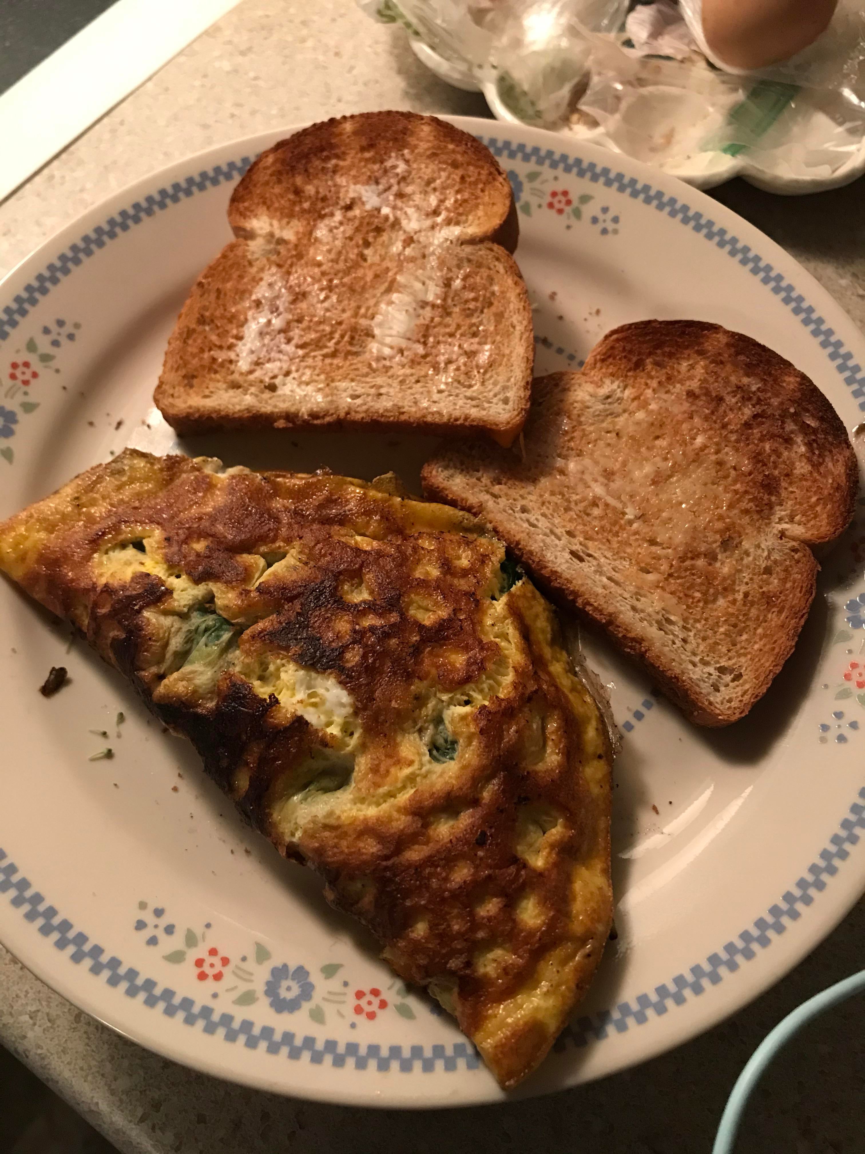 Warm breakfast on a cool rainy day. ~350 calories and 24g protein ...