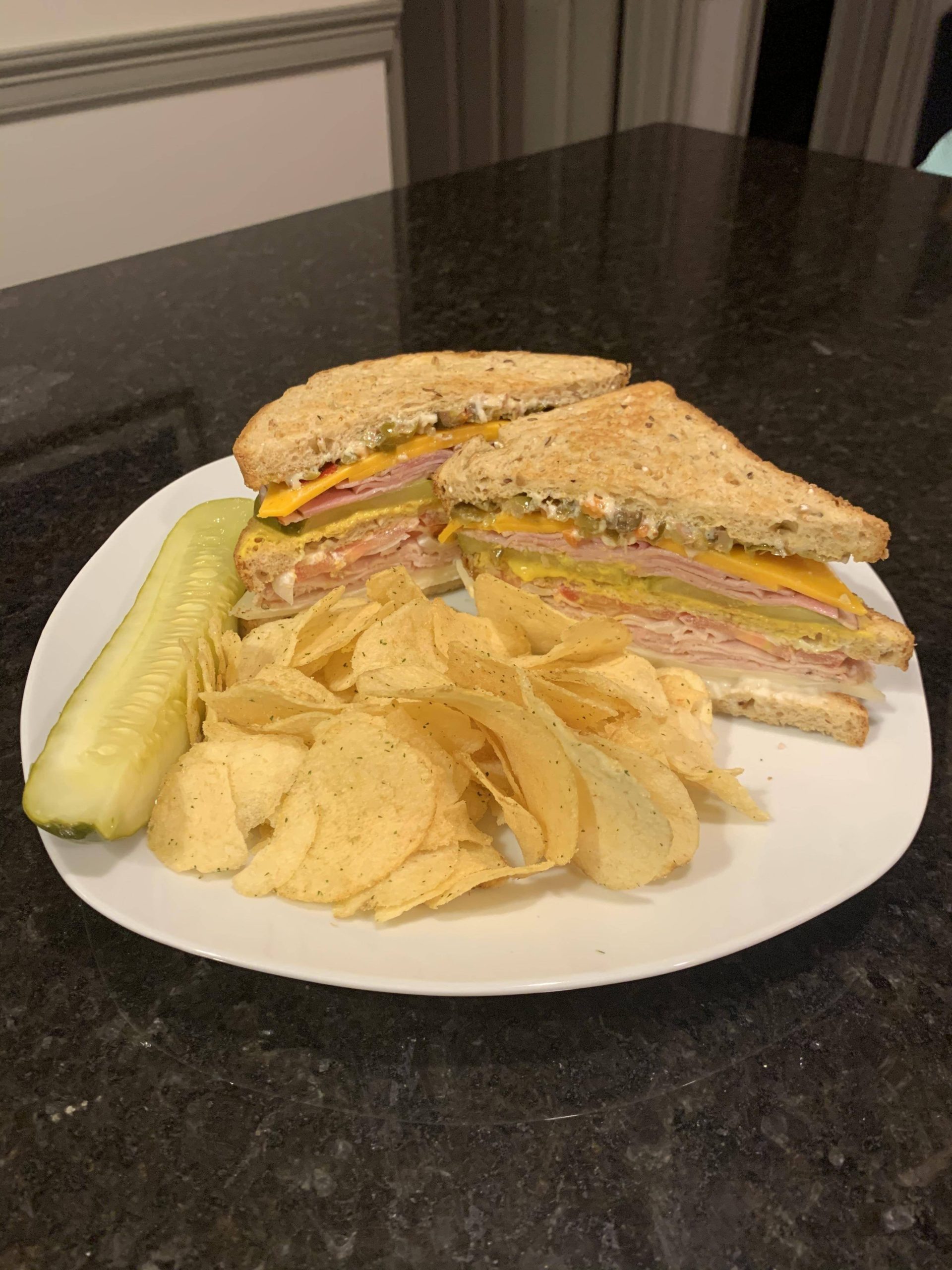 Toasted whole wheat, mayo, baby Swiss, turkey breast, middle bread ...