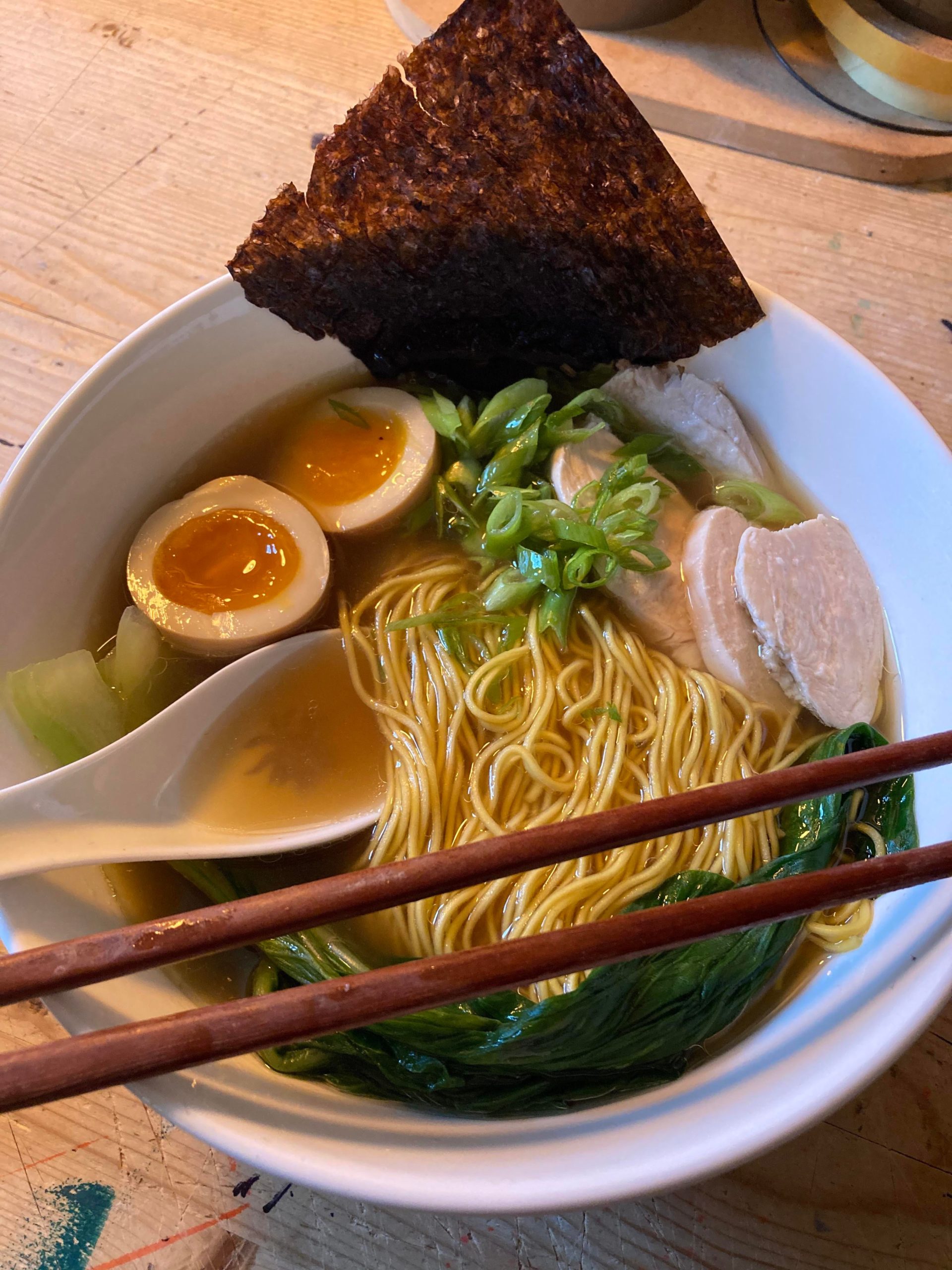 My 12 hour Tonkotsu Ramen with Burnt Garlic Oil, everything made from ...