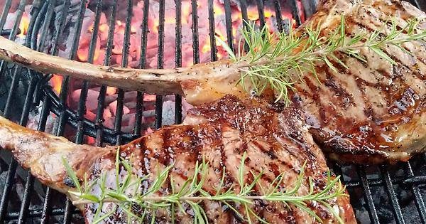 A couple of fine prime tomahawks from Vincent's for our 17th ...