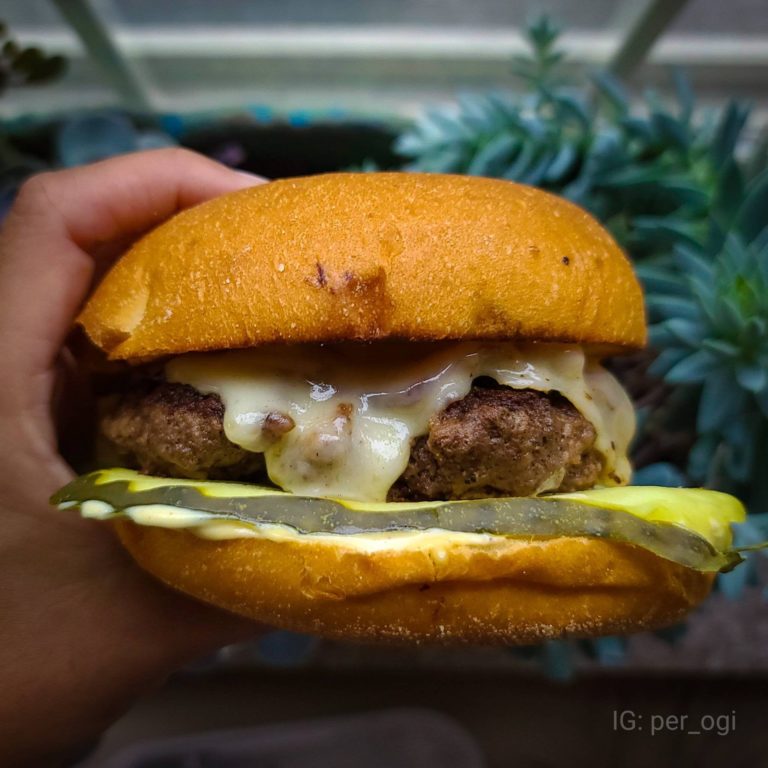 Burger Tuesday uesday w/ swiss, ham, pulled pork, Dijon aioli, and ...