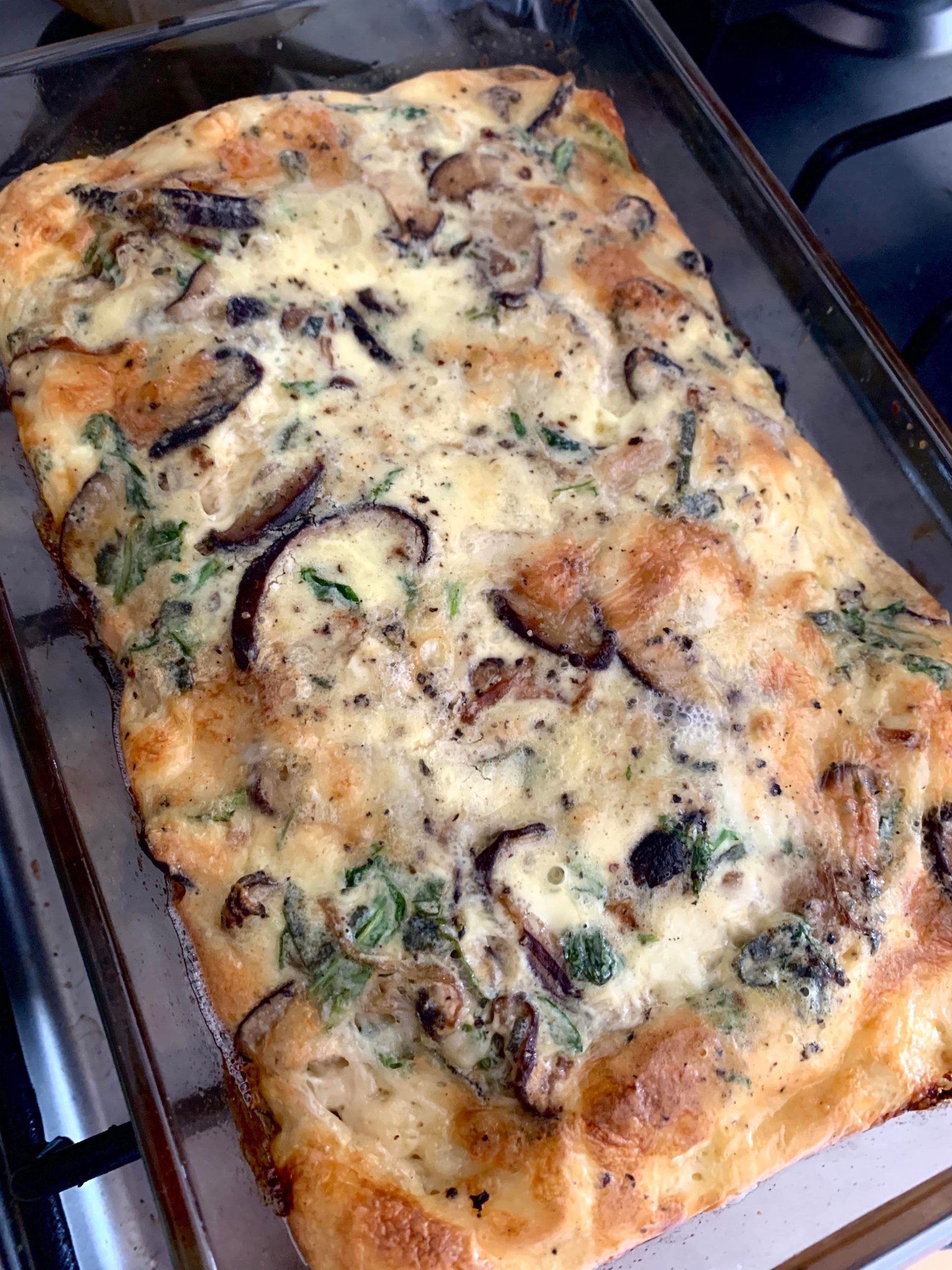 Crustless mushroom brie quiche - Dining and Cooking