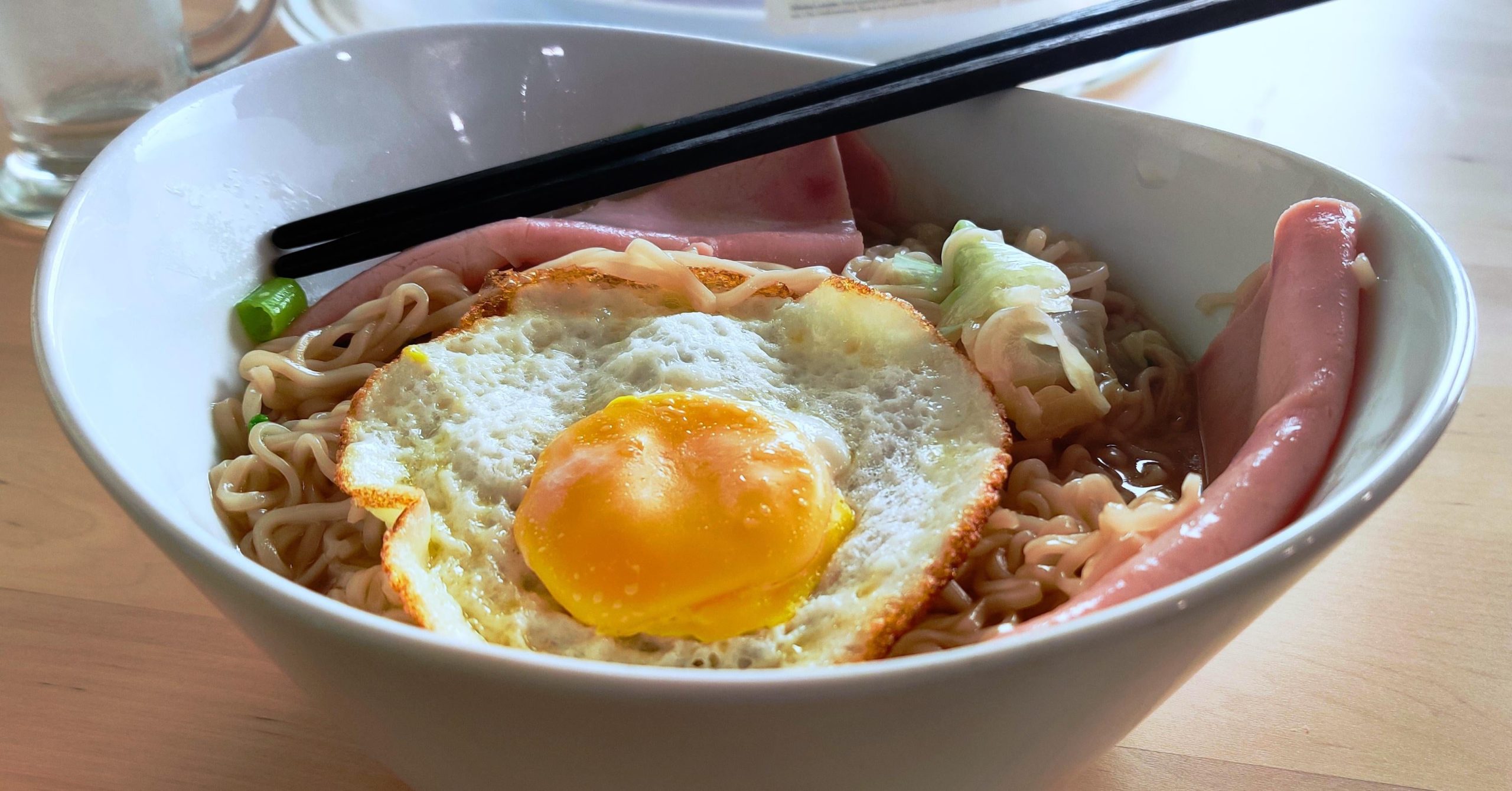 Ramen, Fluff Egg, and Ham - Dining and Cooking