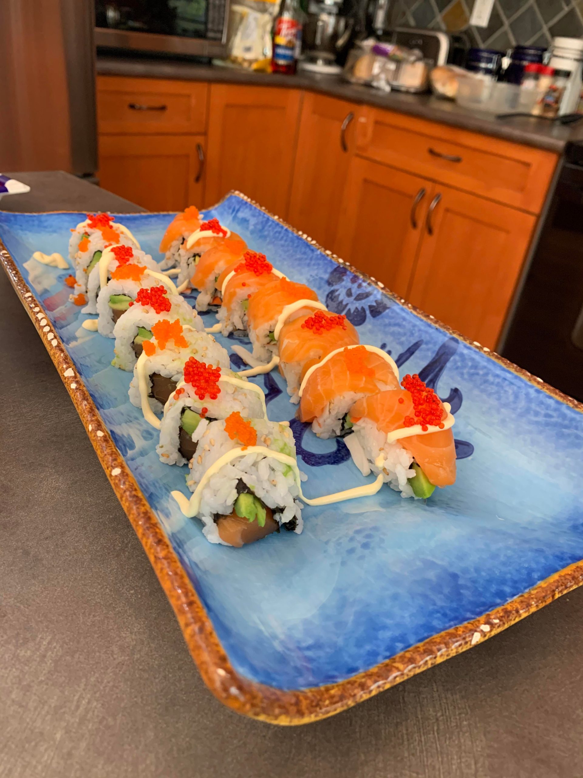 For a first time ever making sushi I’m extremely proud of myself😂 ...