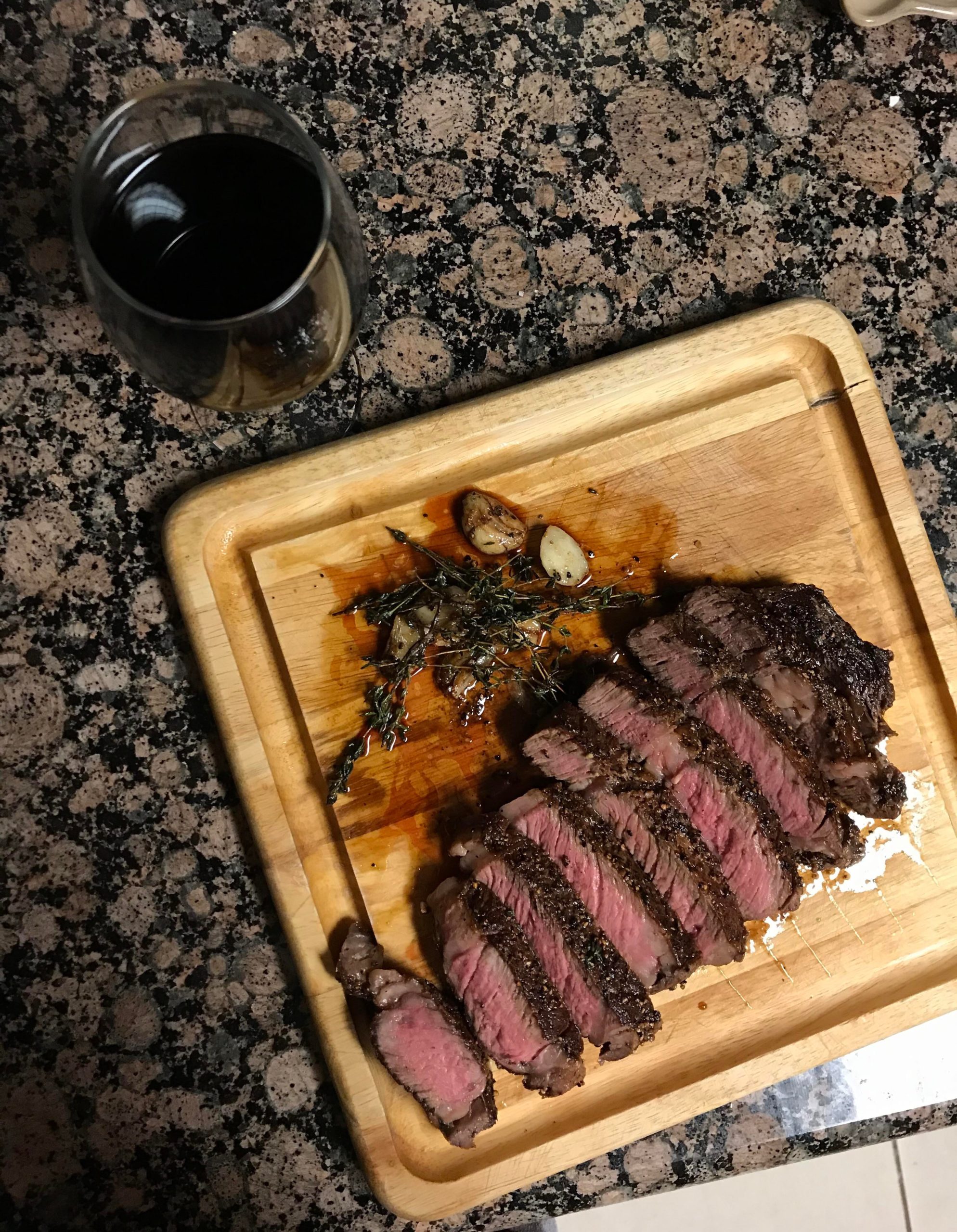 Costco ribeye and a glass of cabernet - Dining and Cooking