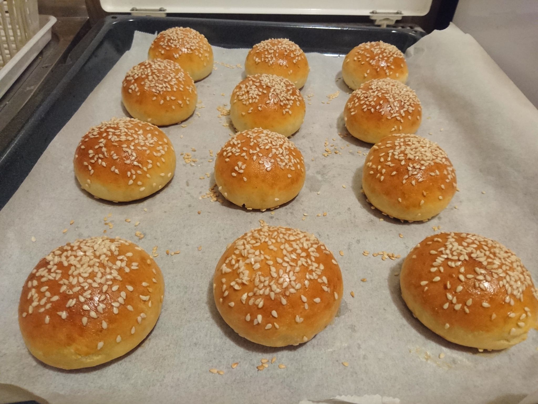 Made some smallish burger buns which, in hindsight could have gotten ...