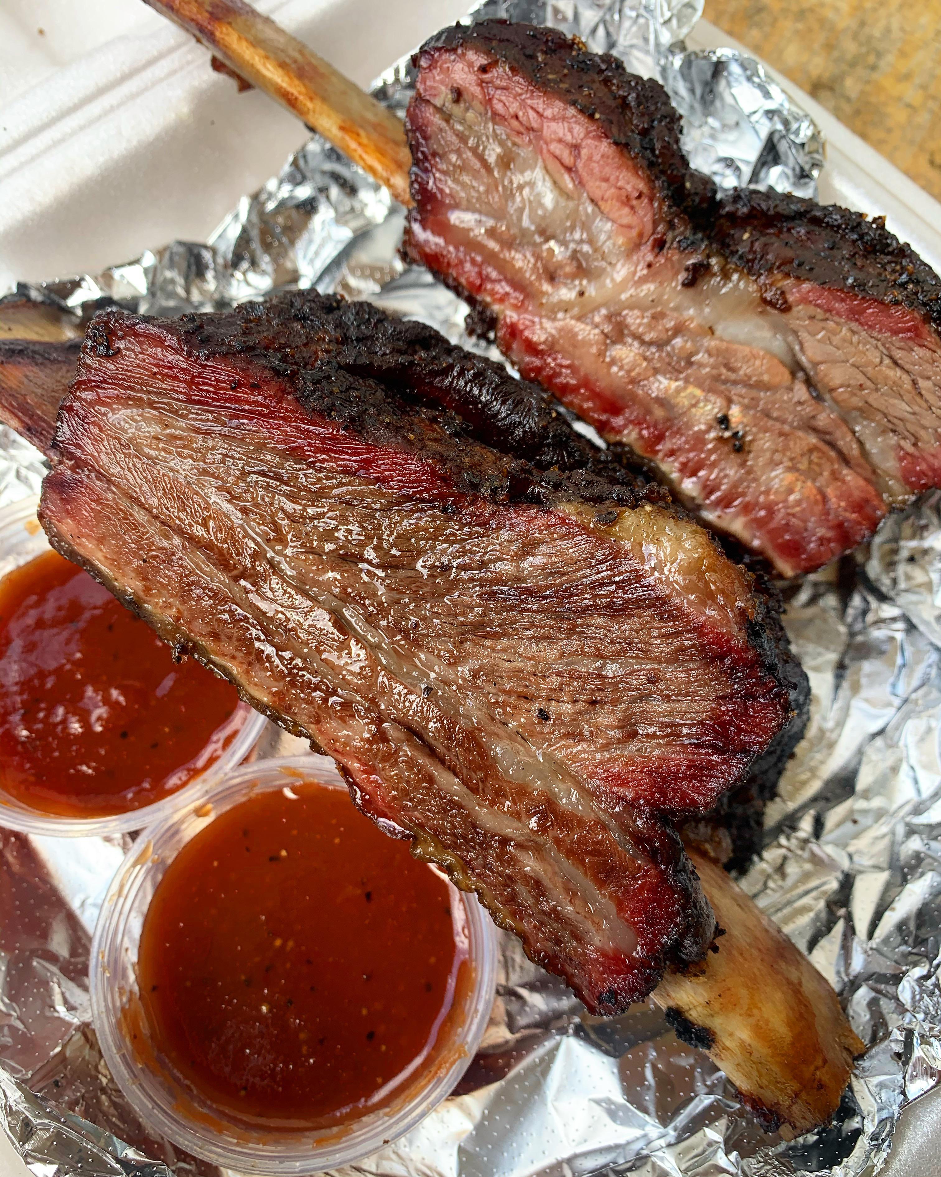 Smoked beef short ribs from Texas Steele BBQ in Columbus, OH - Dining ...