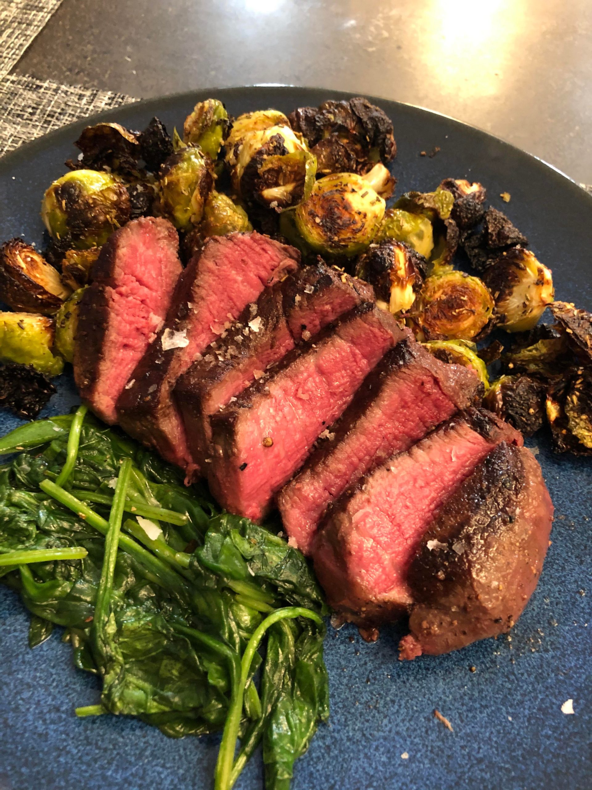 Prime barrel-cut 15 day aged tenderloin at 135 for an hour fourty-five ...