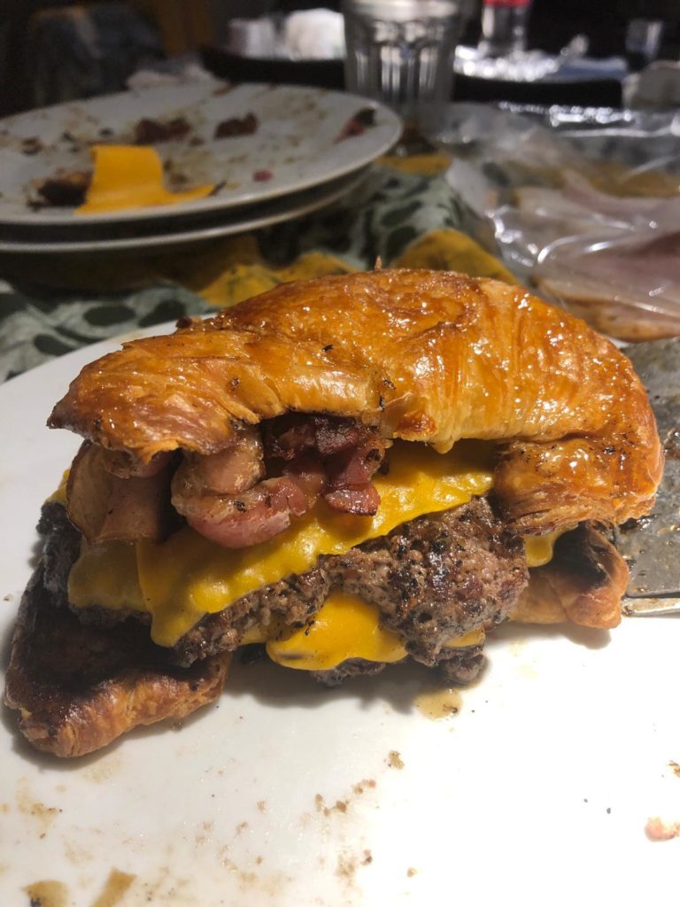 Smashed between croissant. Bittersweet heaven. - Dining and Cooking