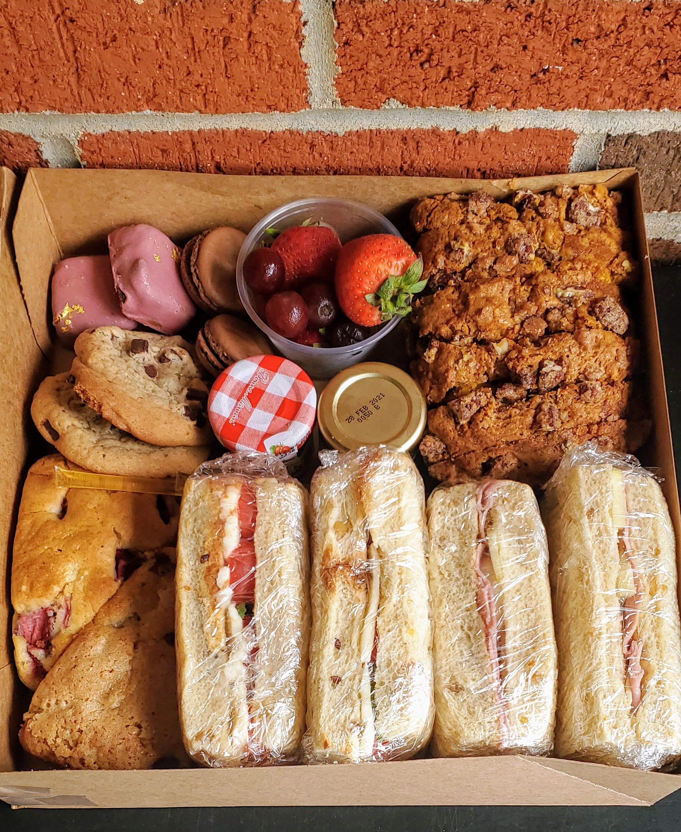 I put together this Afternoon Tea Box with baked goodies I made ...